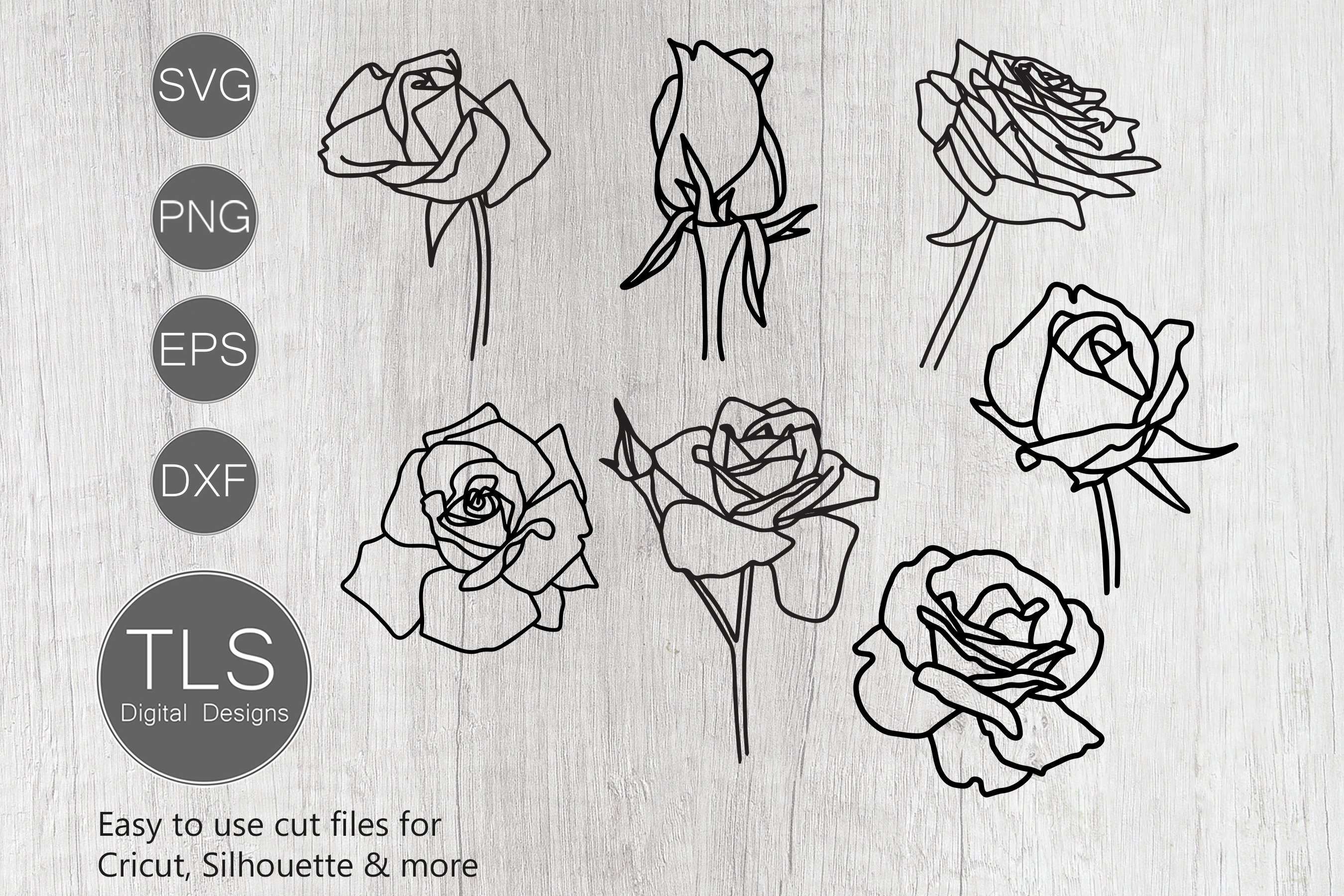 Roses SVG, Roses set SVG, Single Rose SVG