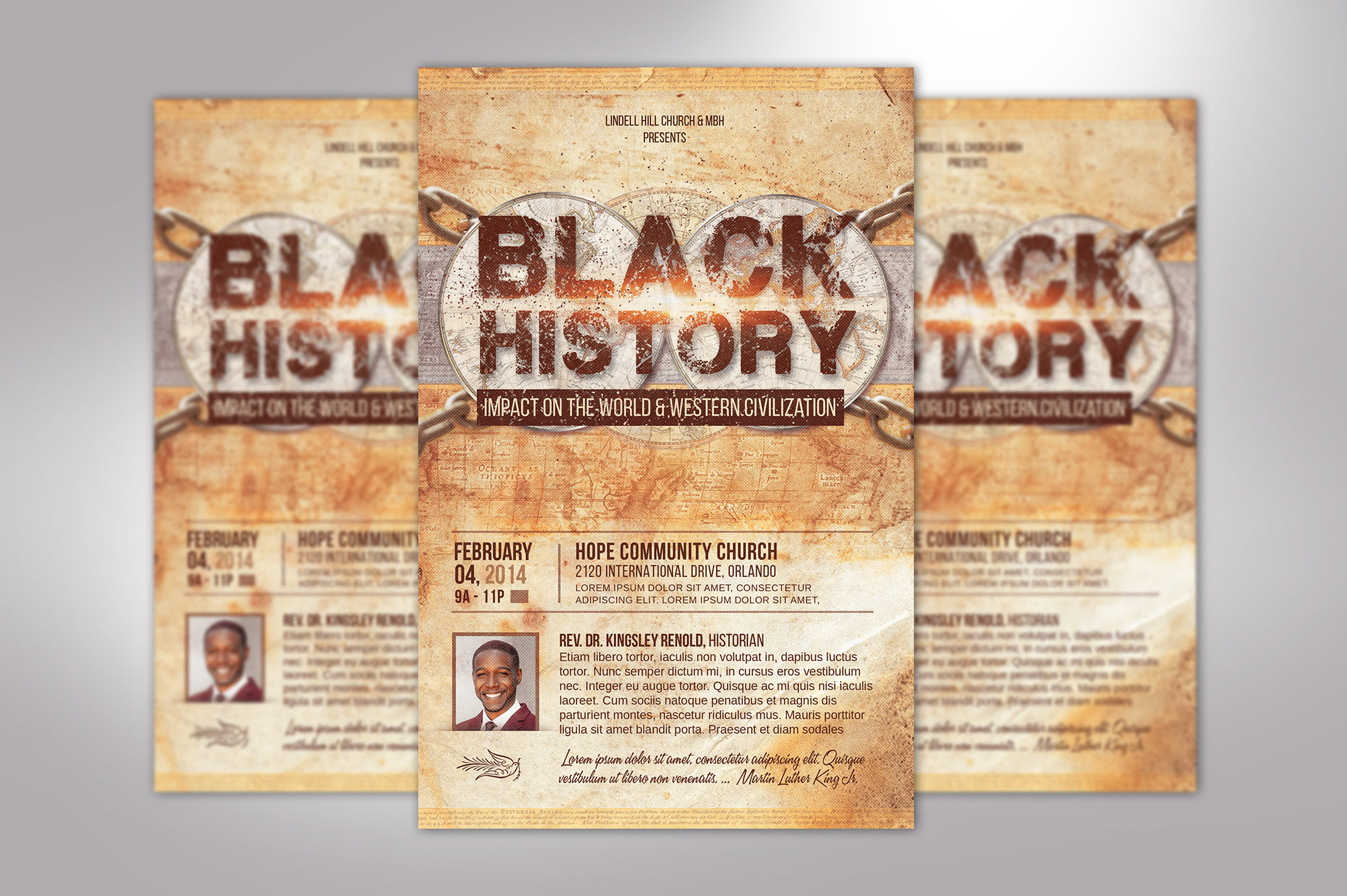 Black History Flyer Photoshop Template (468570) | Flyers | Design Bundles