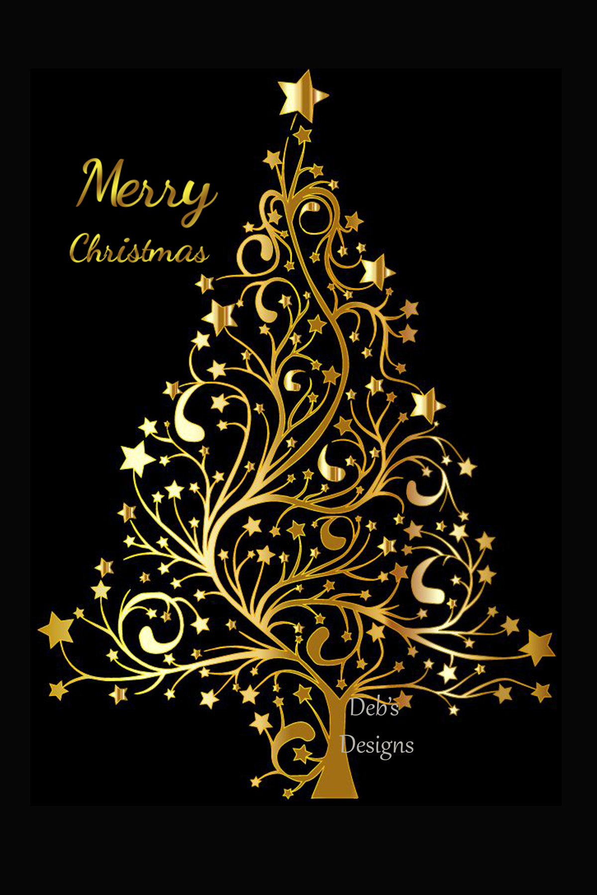 Digital Christmas Card Printable Digital Christmas Card Card Black Digital Christmas Card Printable Digital Christmas Card Card Black