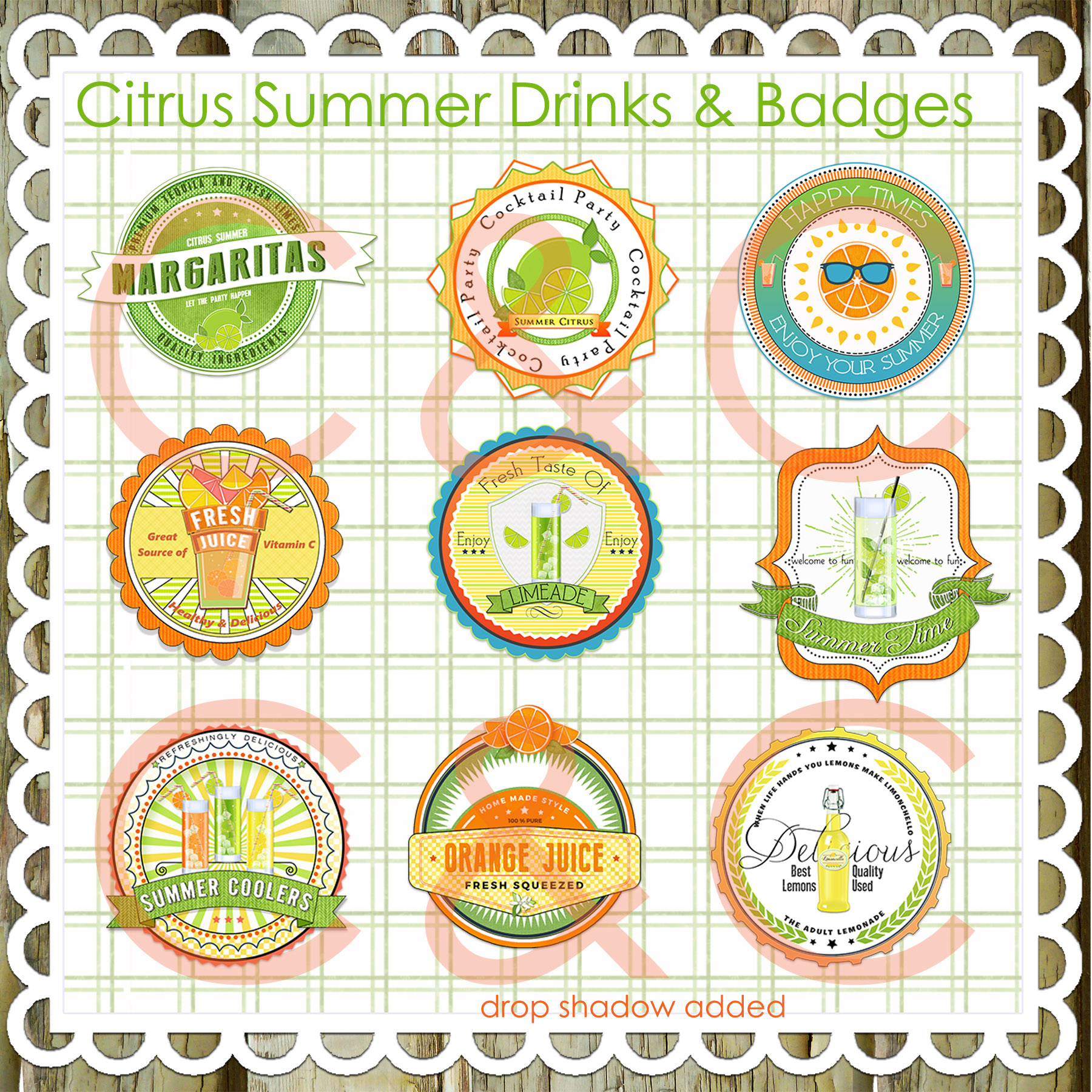 Citrus Summer 22 Drinks & Badge/Label Collection