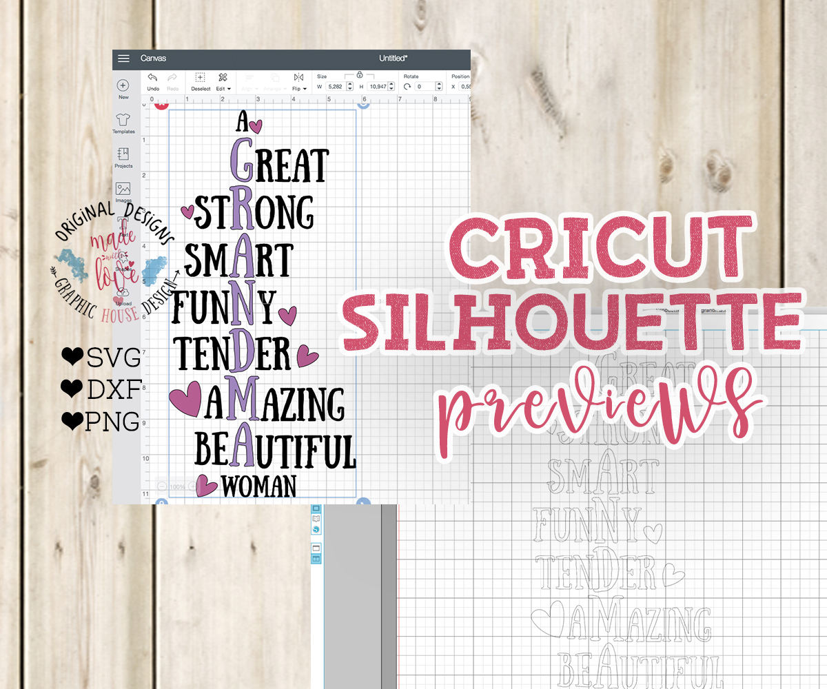 Grandma Acronym Cut File in SVG, DXF, PNG (86235) | SVGs | Design Bundles