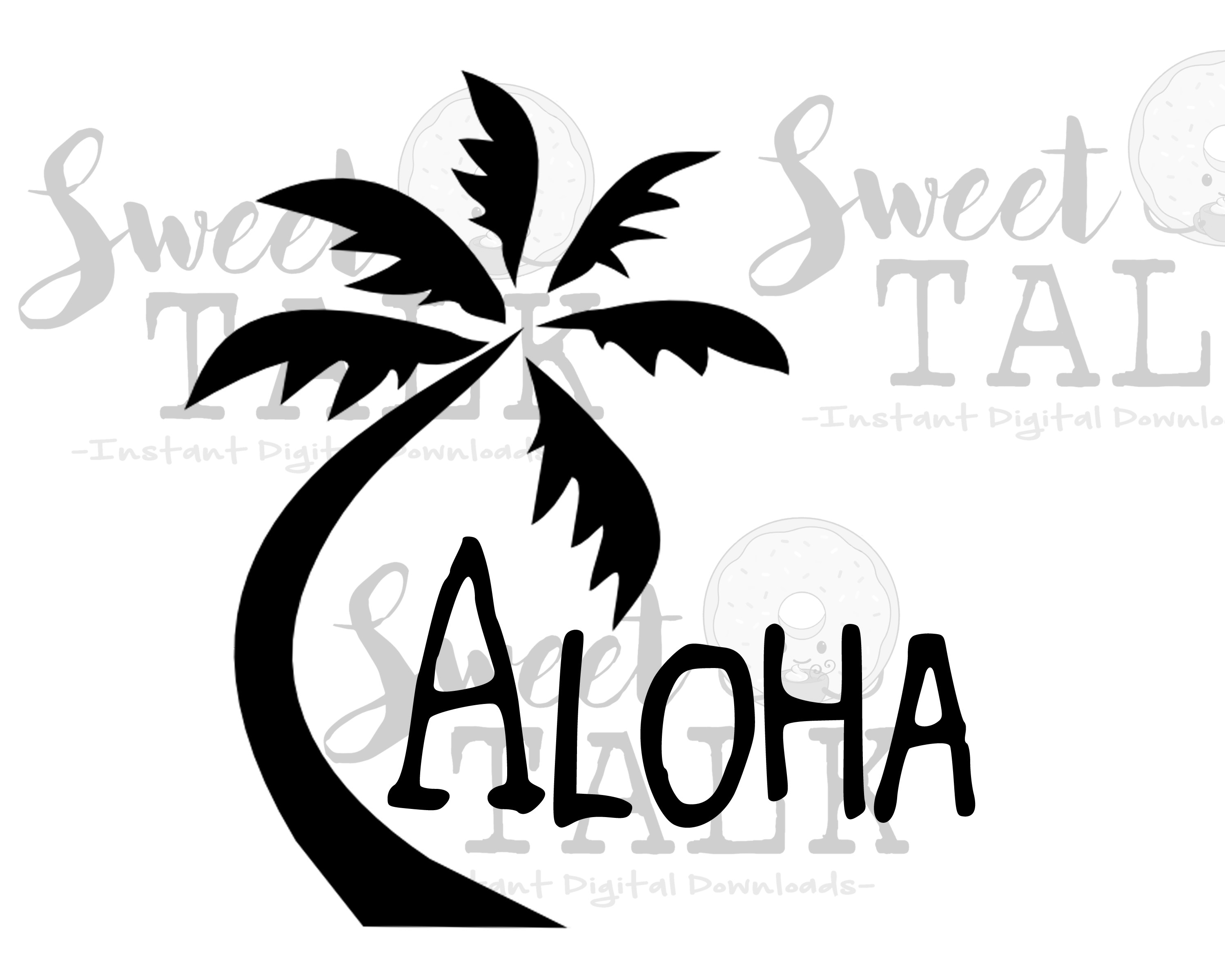 Aloha Palm tree-Instant digital download
