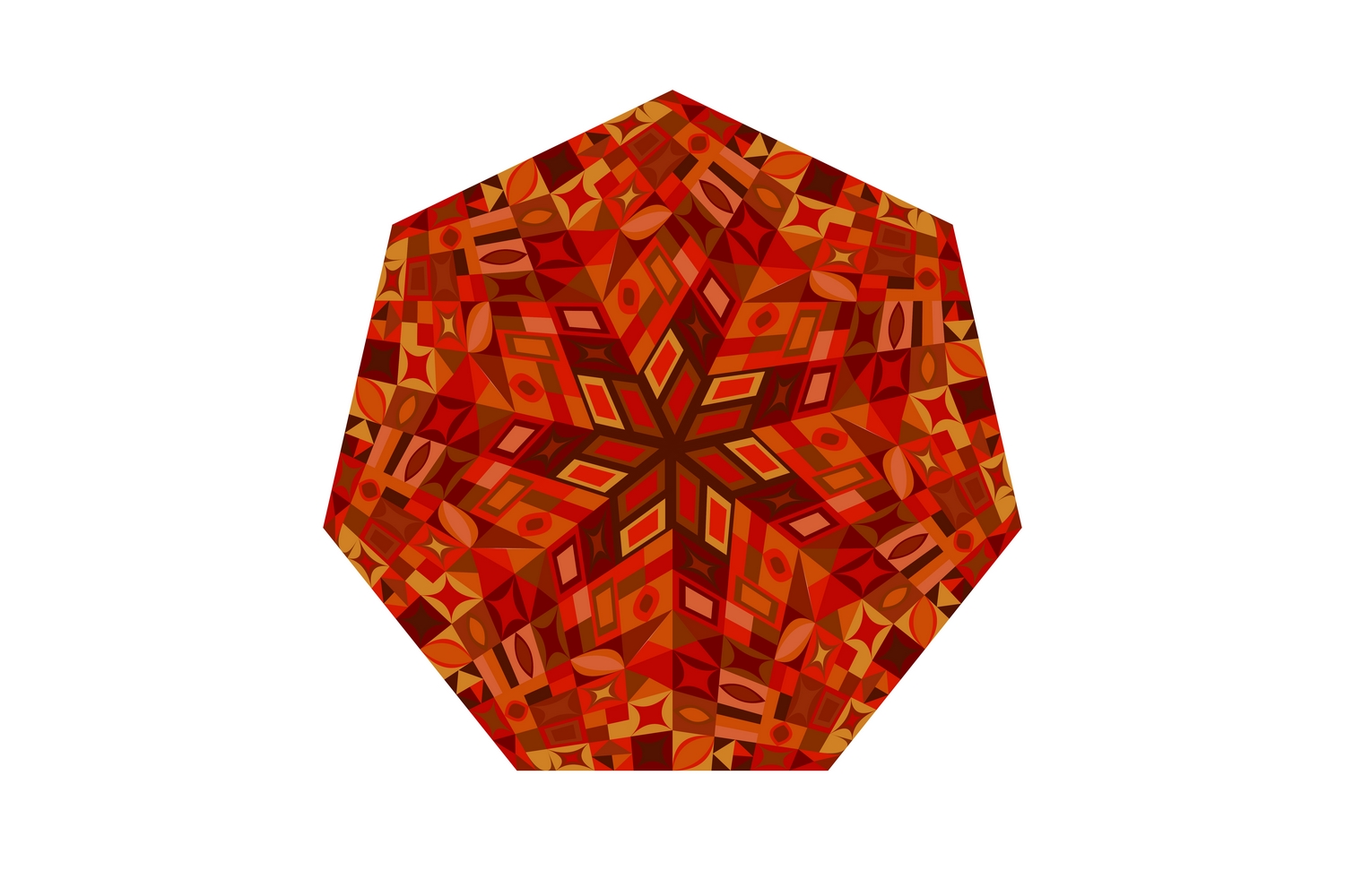 6 Mosaic Pattern Heptagons (332931) | Decorations | Design Bundles