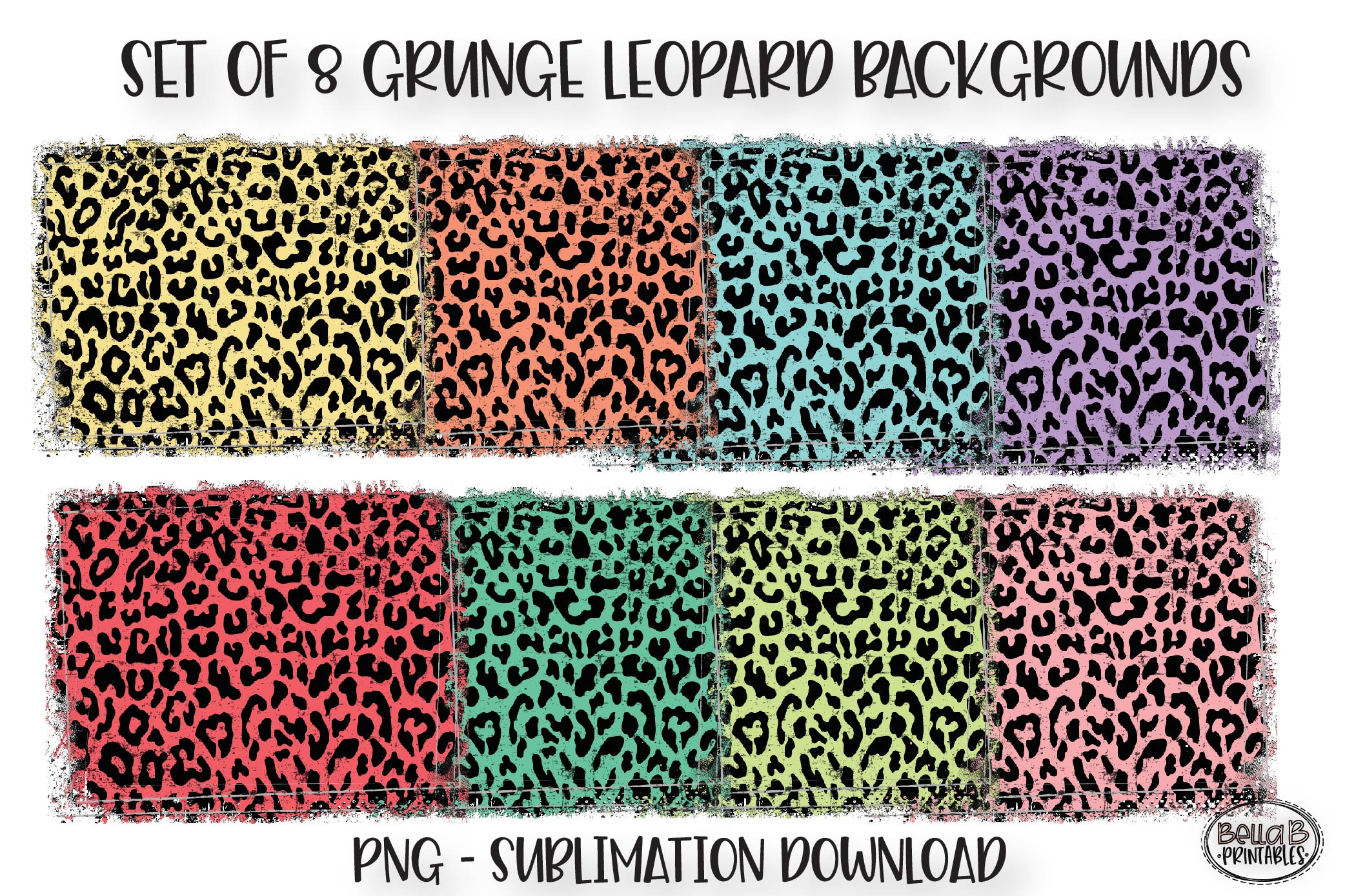 Leopard Print Sublimation Background Bundle