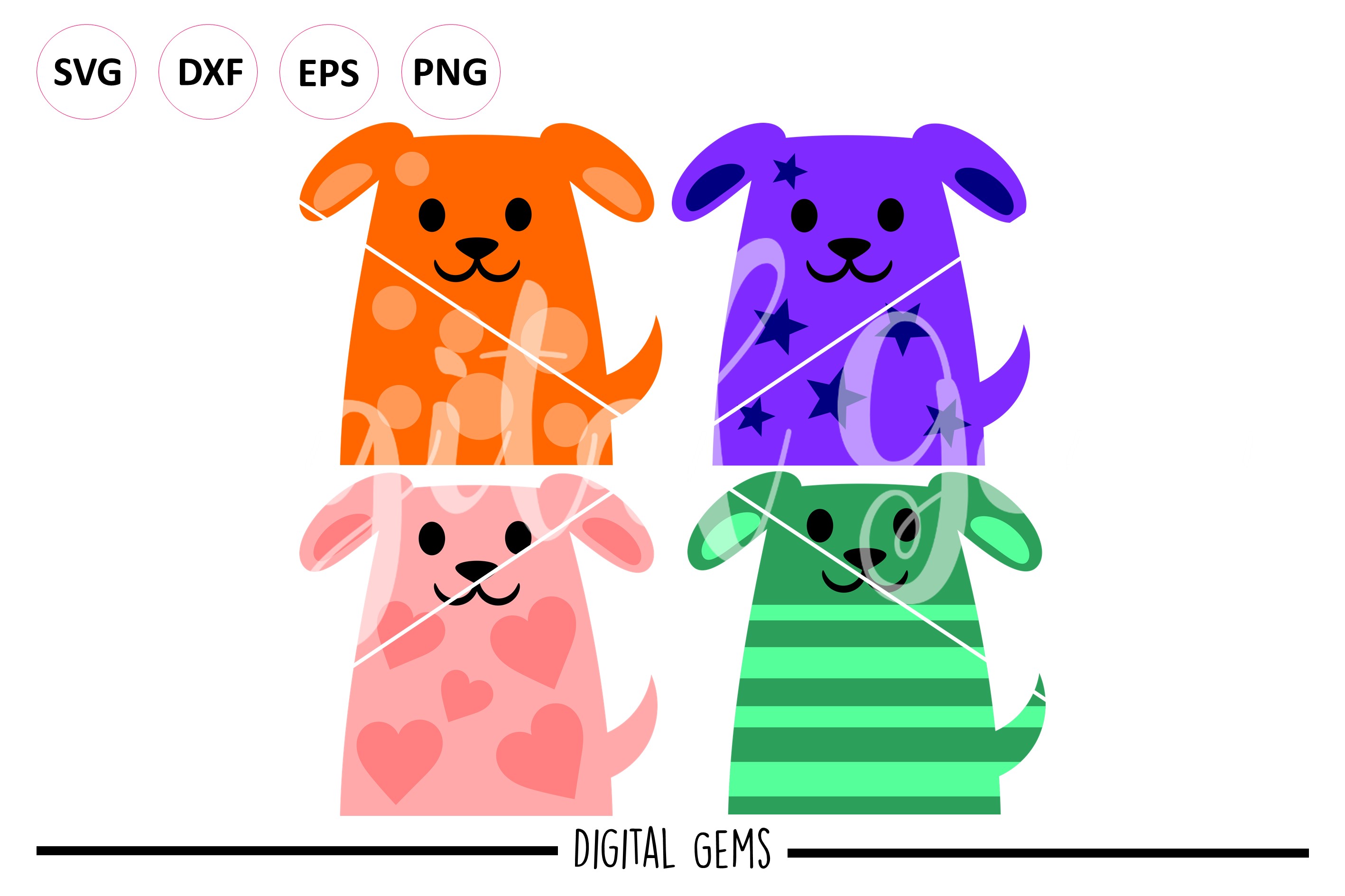 Dogs SVG EPS DXF PNG file (113425) | SVGs | Design Bundles