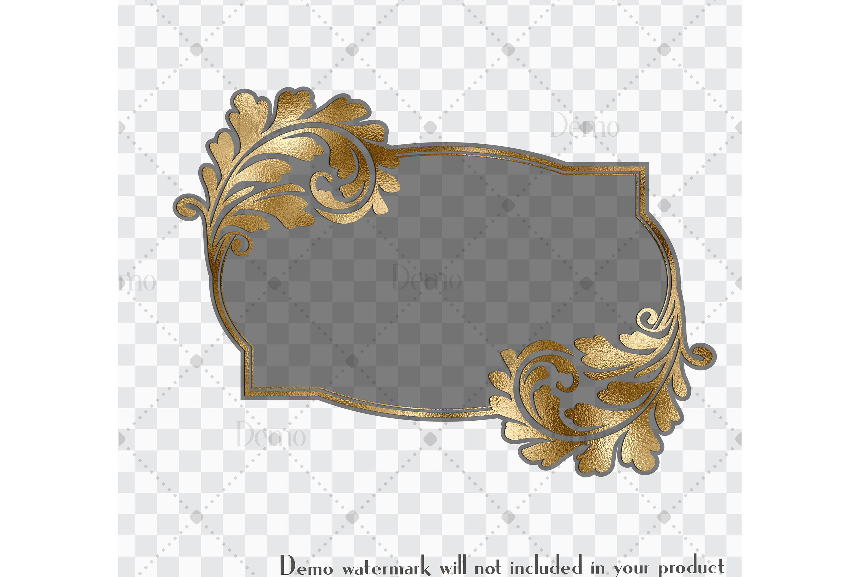 20 Luxury Gold Label Frames Gold Foil Vintage Frames (105658) | Card ...