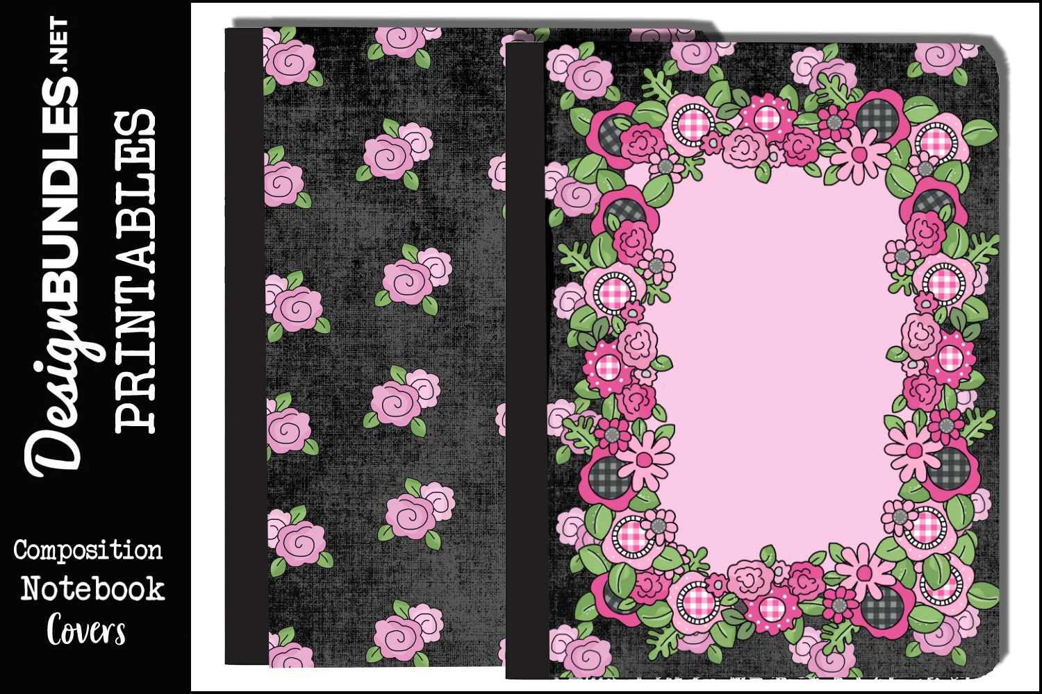 Pretty Pink-Composition Book Pages