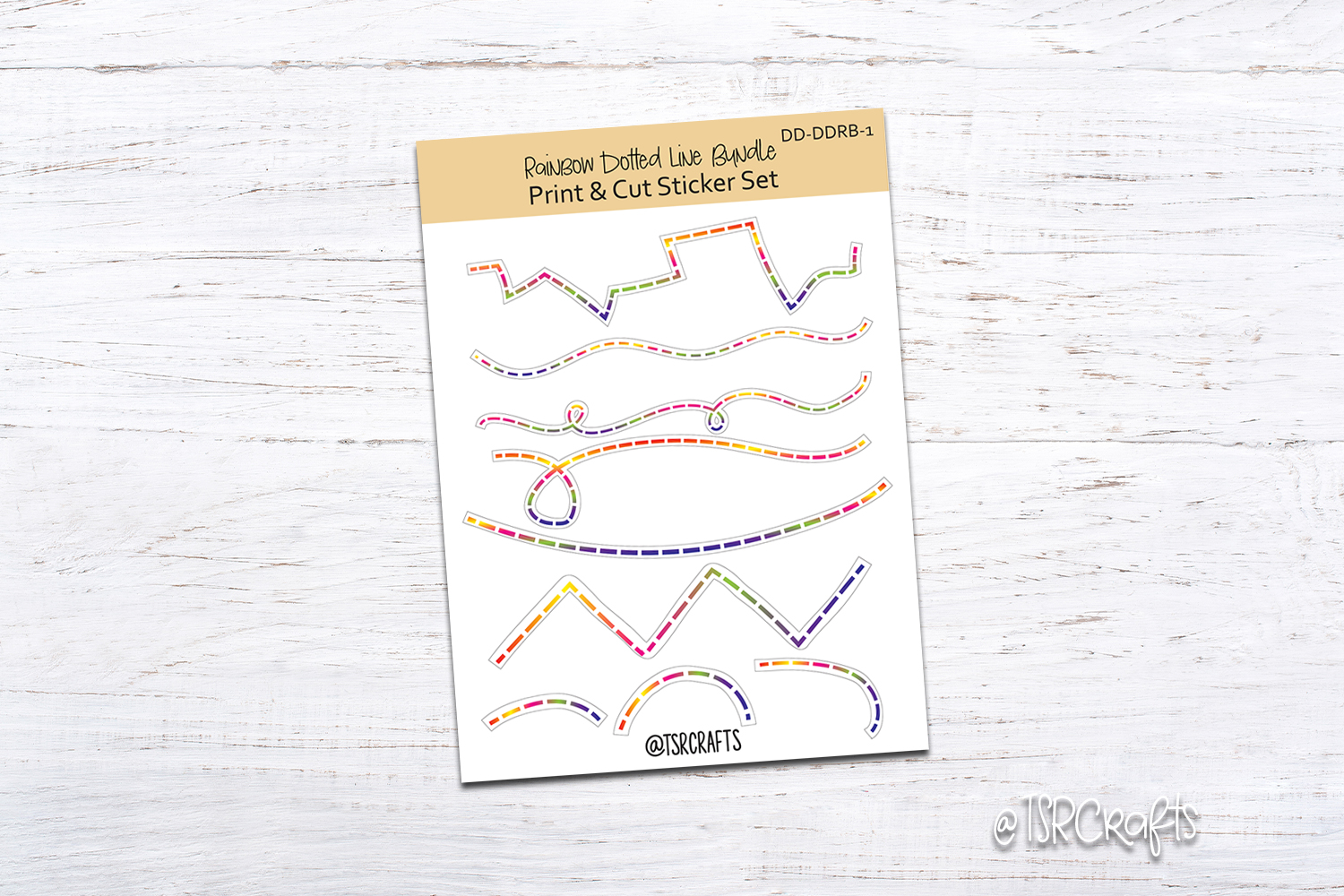 Dotted Line Doodles 30 design set-RAINBOW colored