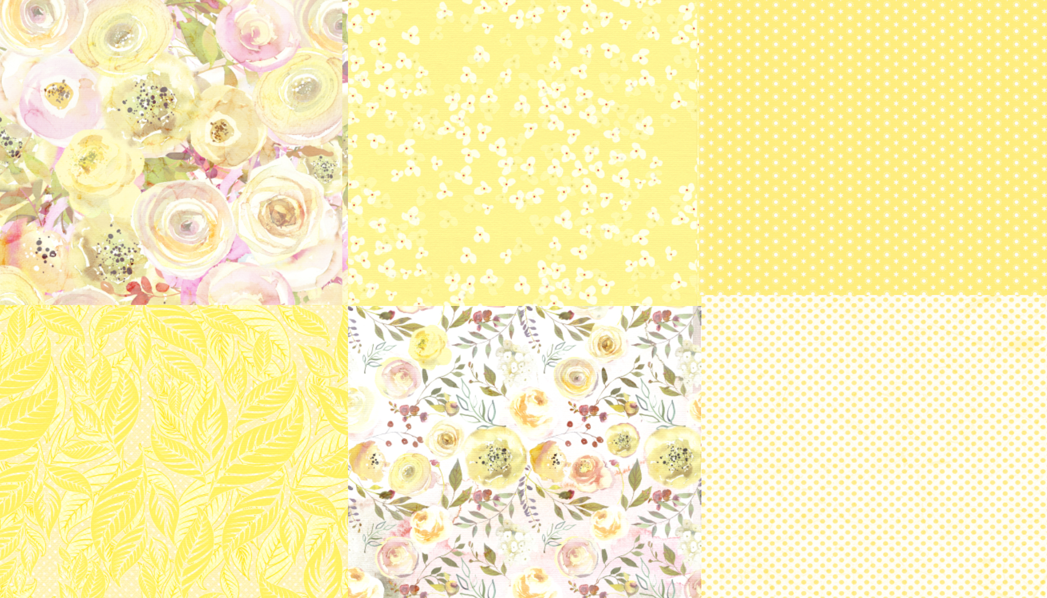 Fresh & Fun Yellow Scrapbook Digital Paper Pack 18 (102183 ...