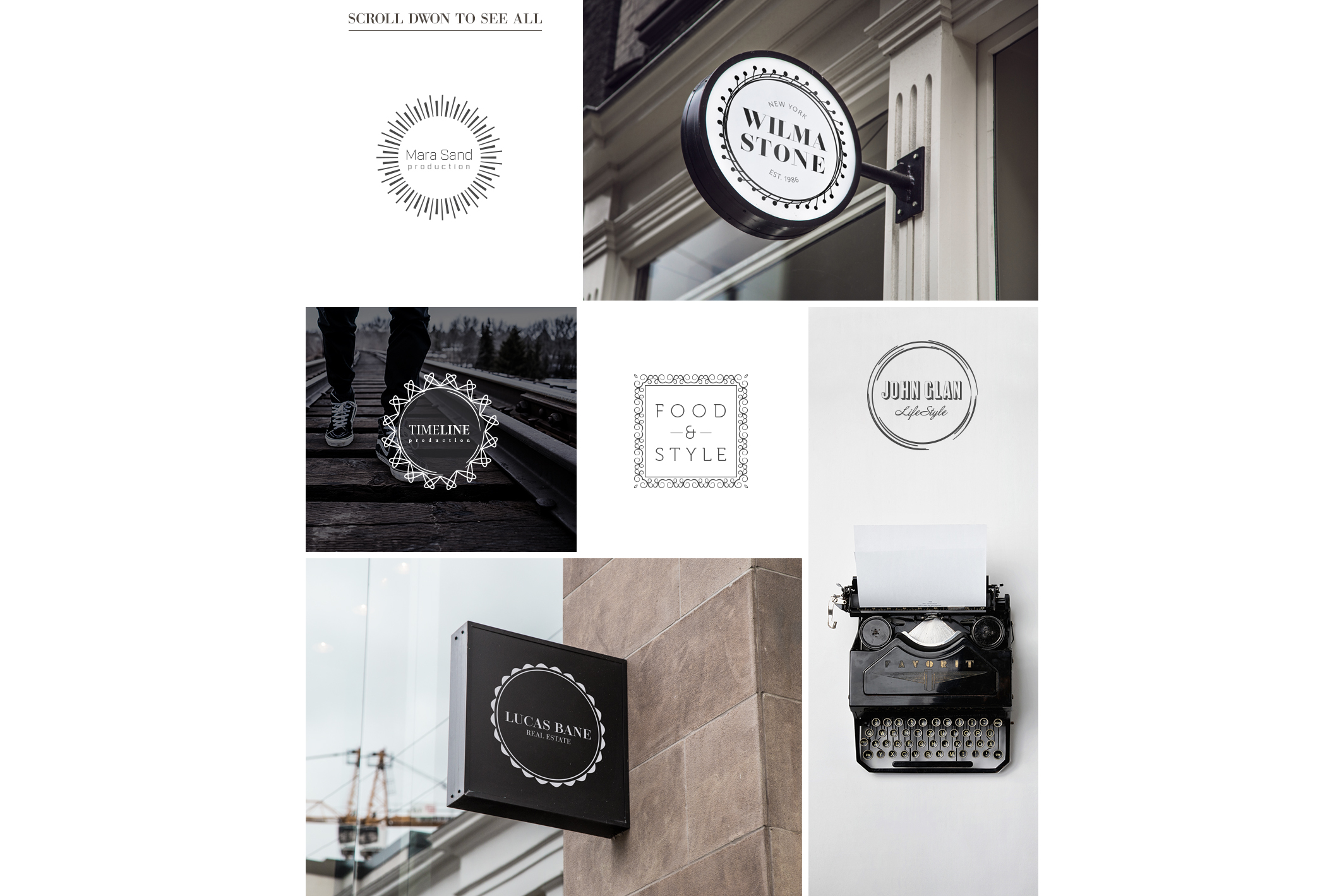 100 Typo Logos + 100 Logo Frames