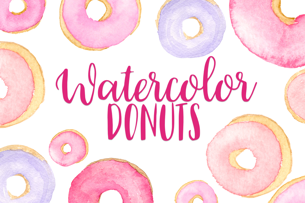 WATERCOLOR DONUTS