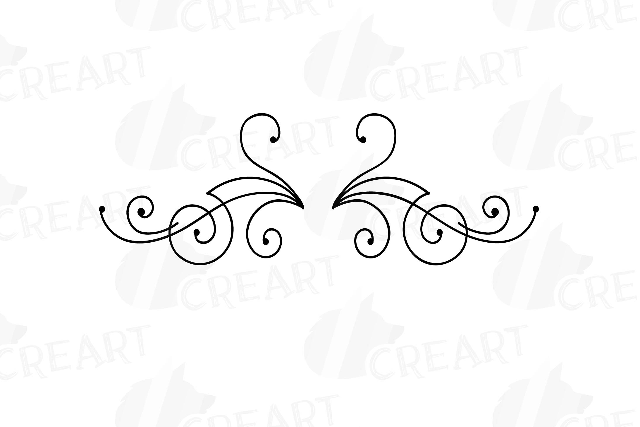 Calligraphy Swirls Clip Art, Calligraphic Doodles, svg, png (109414 ...