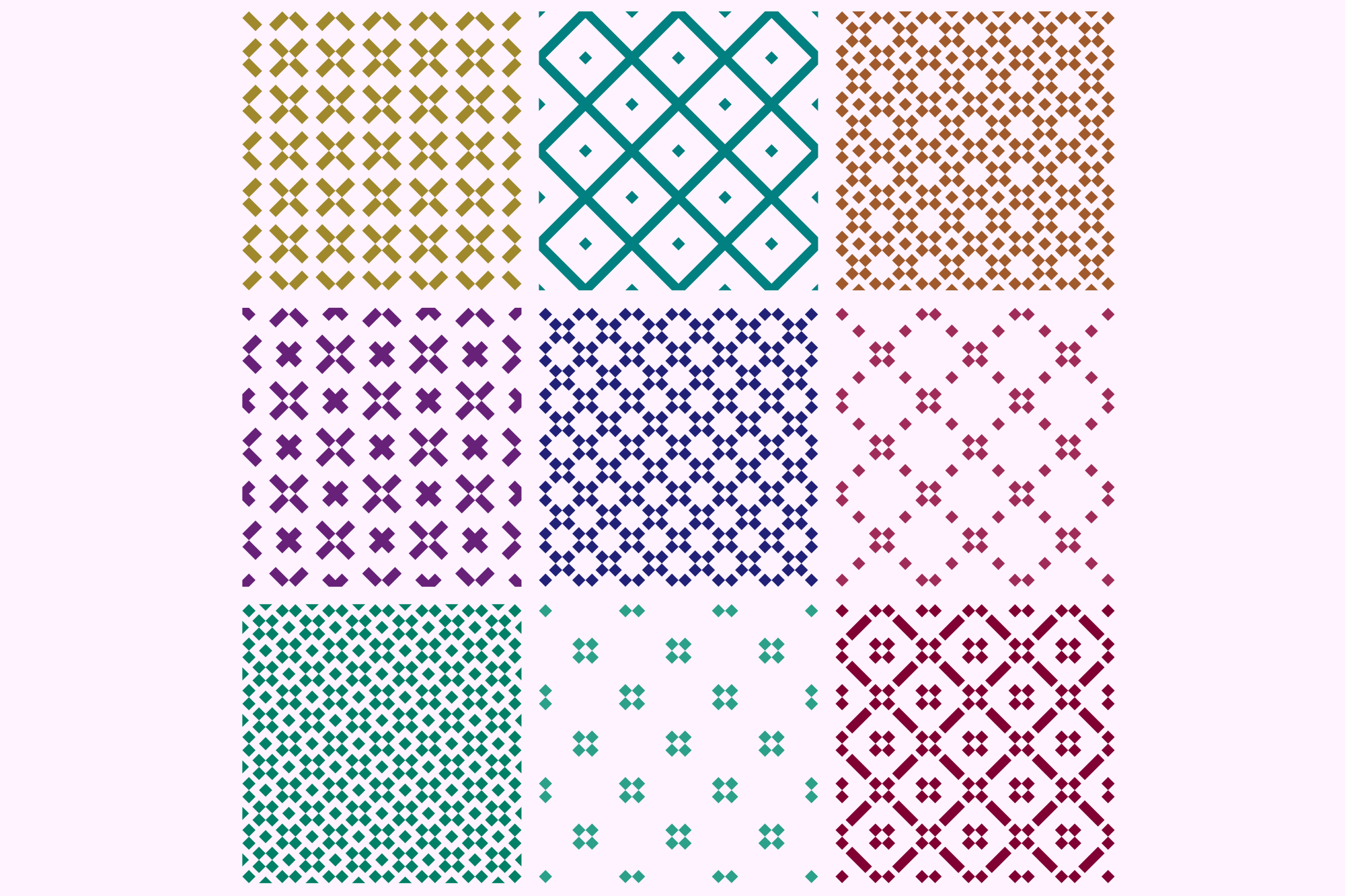 9 Seamless SVG Pattern Background