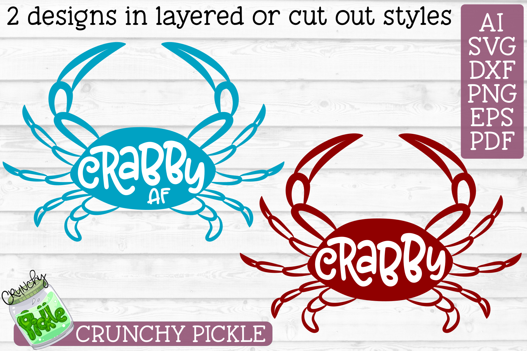 Crabby AF - Summer Beach Crab SVG File