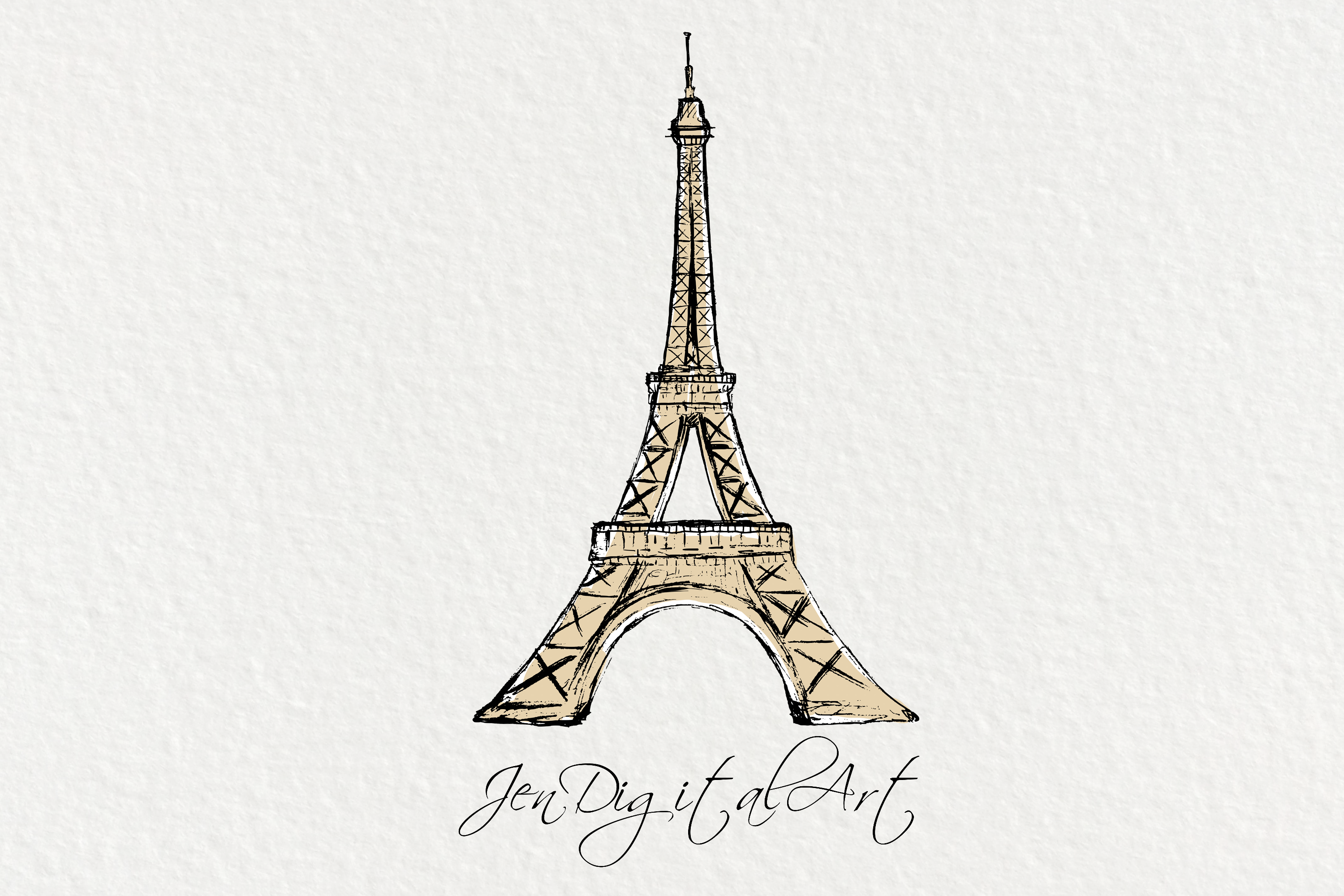 Paris | Clip Art Illustrations | PNG/JPEG