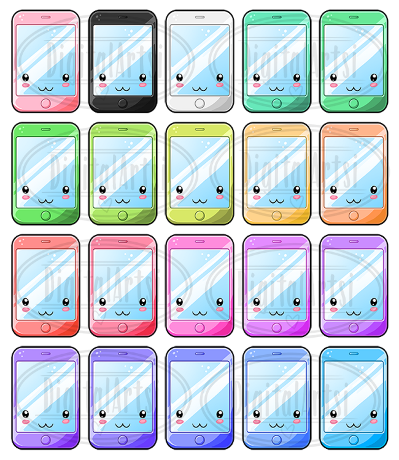 Kawaii Cell Phone Clipart