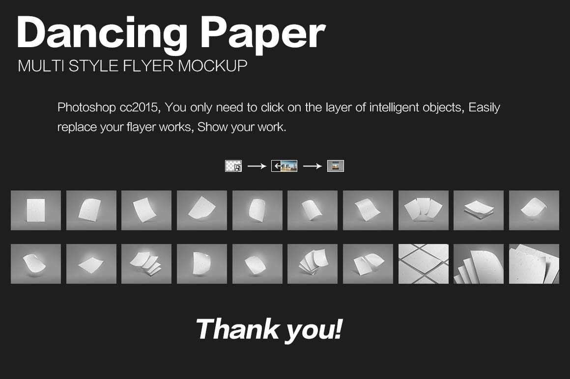 Dancing Paper (50260) | Mock Ups | Design Bundles