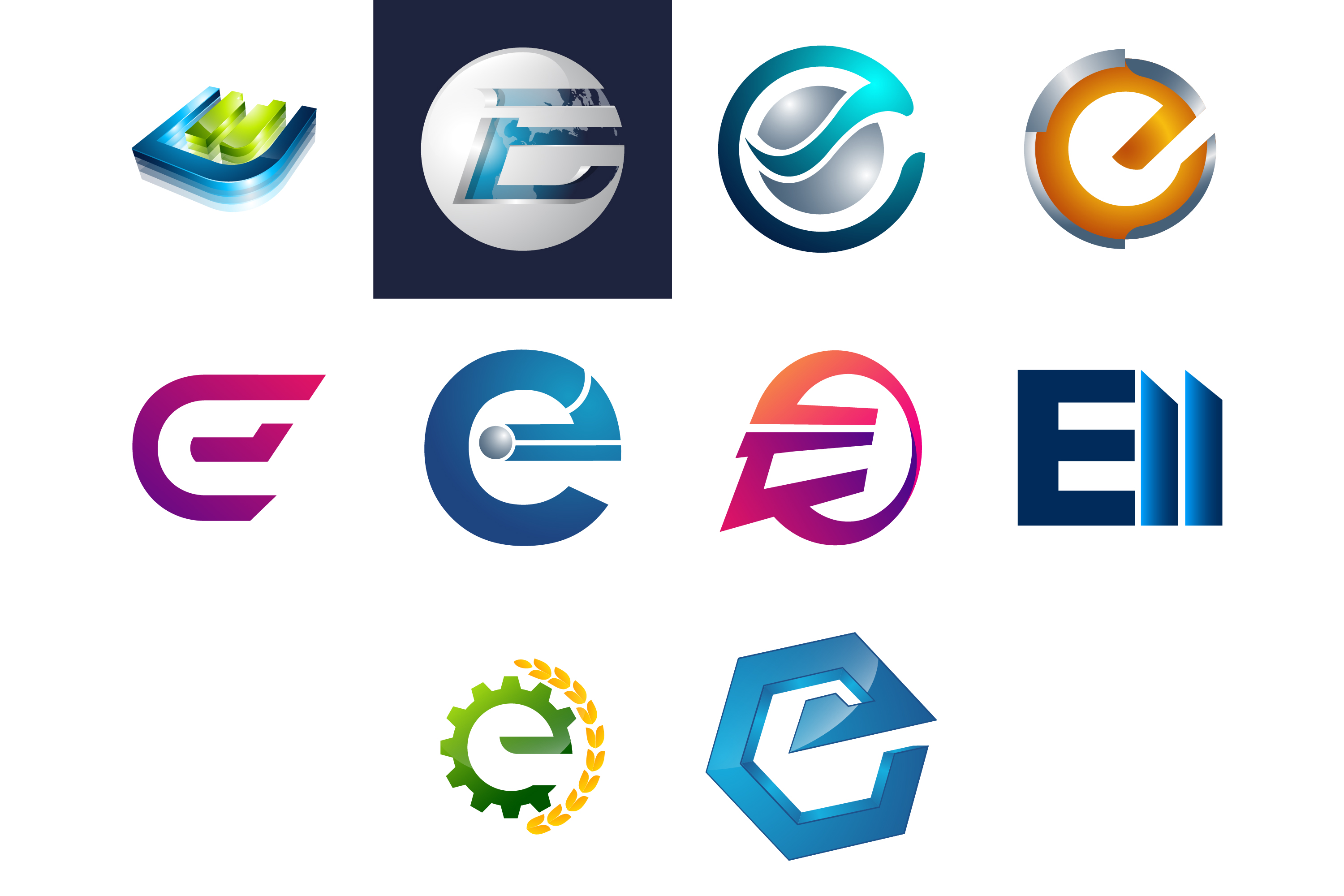 Modern and elegant business logos set (135392) | Logos | Design Bundles