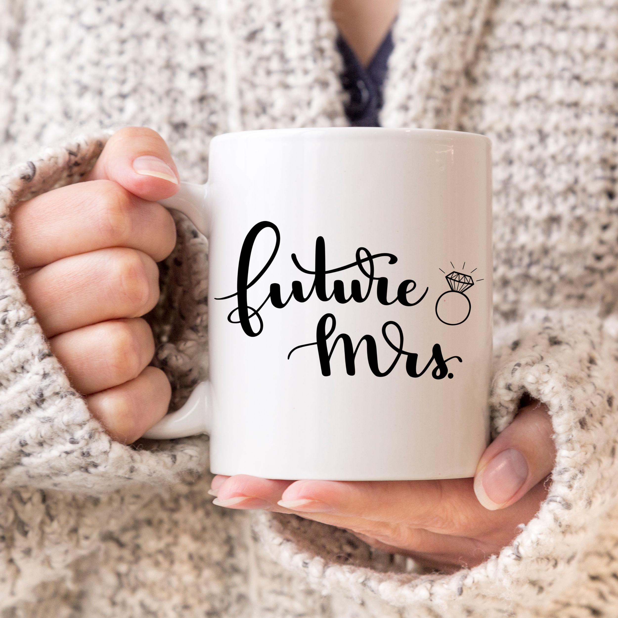 Future Mrs. SVG - handlettered cut file, bridal