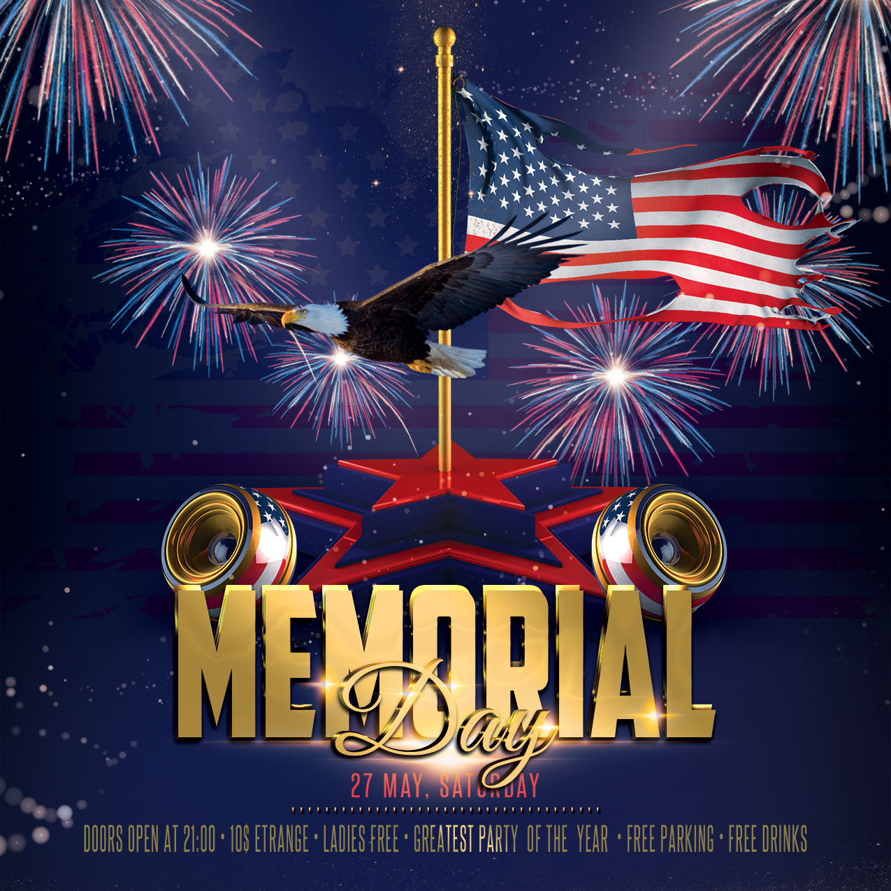 Memorial Day Flyer (258157) | Flyers | Design Bundles
