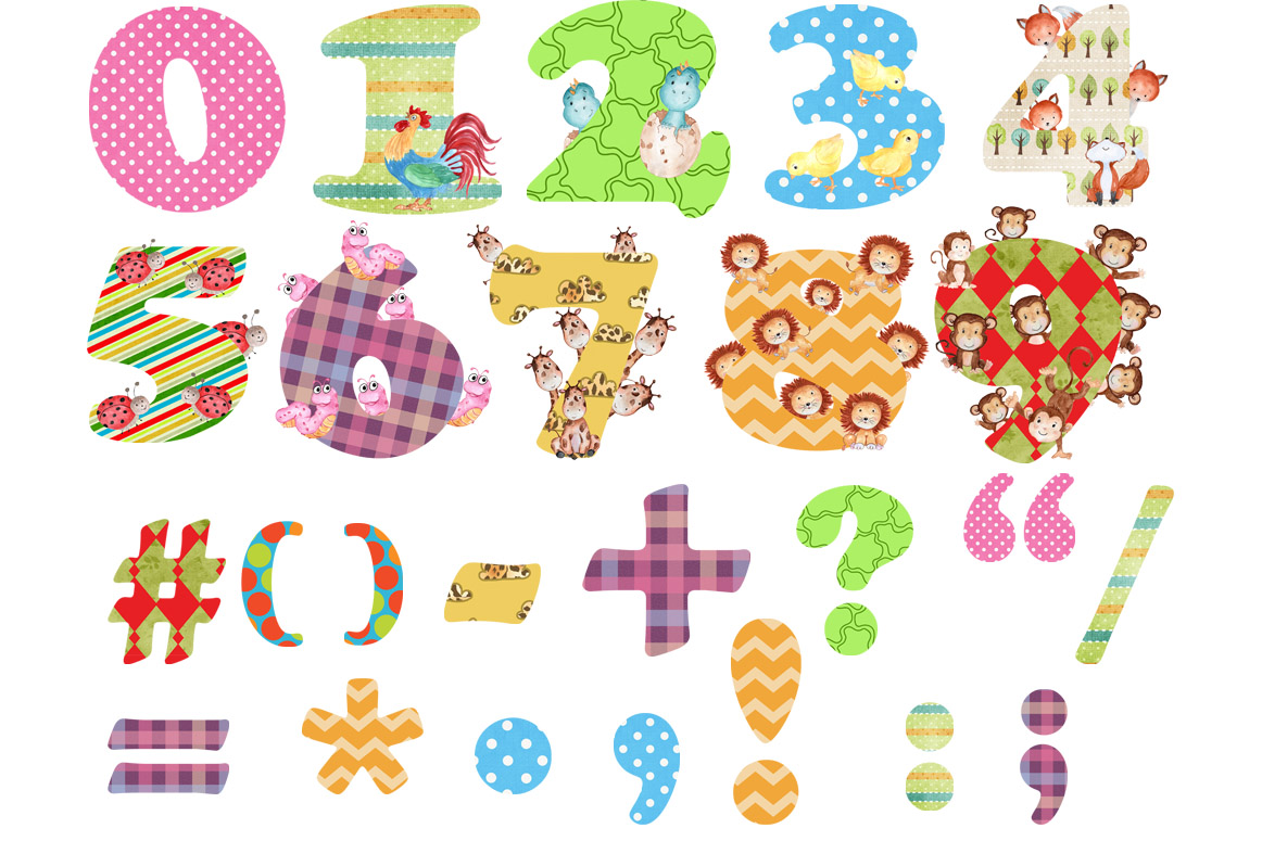 Animal Numbers clipart