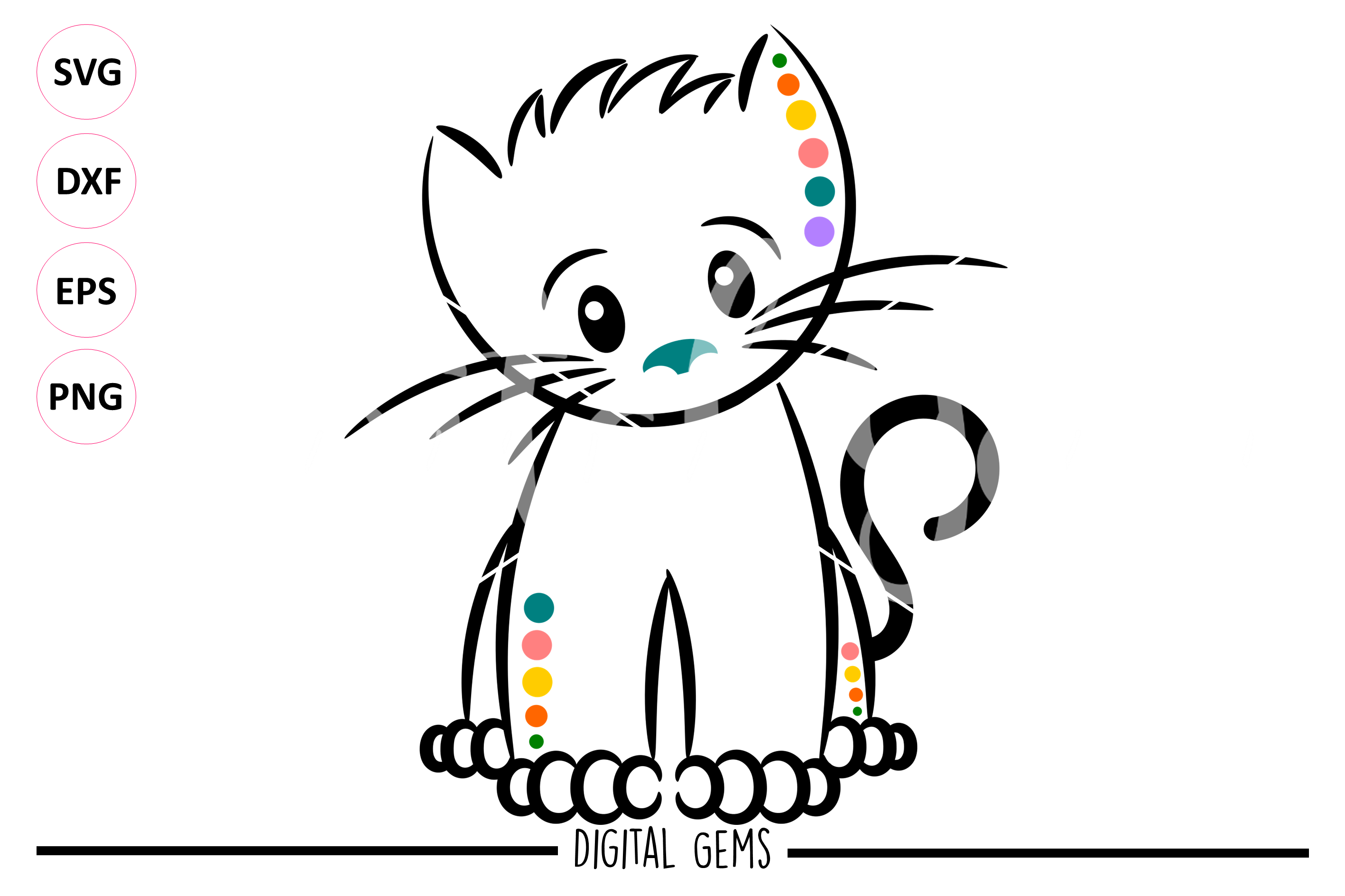 Kitten, Cat SVG / EPS / DXF / PNG files (124365) | SVGs | Design Bundles