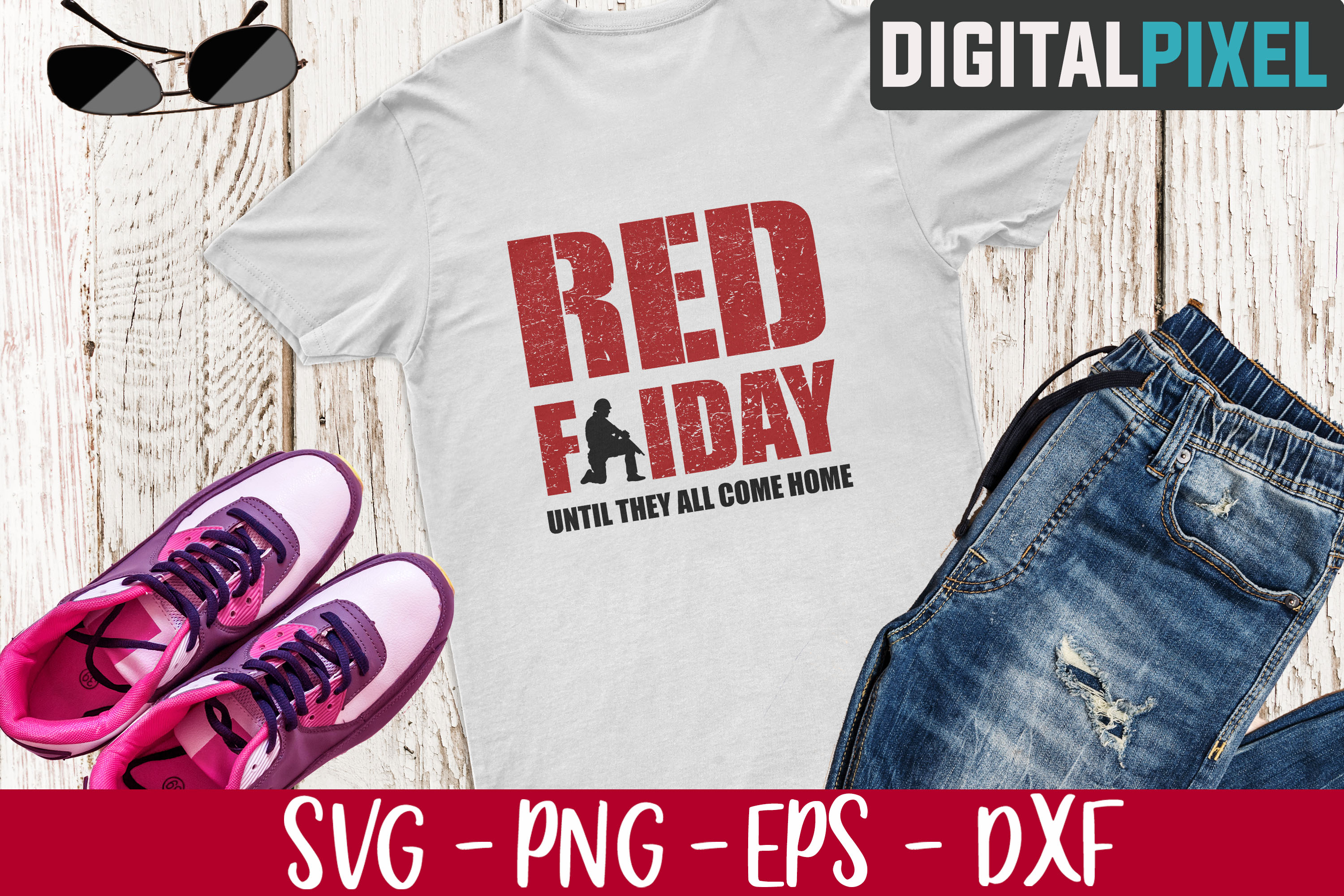 Red Friday SVG PNG DXF Circut Until They All Come Home SVG (517374 ...