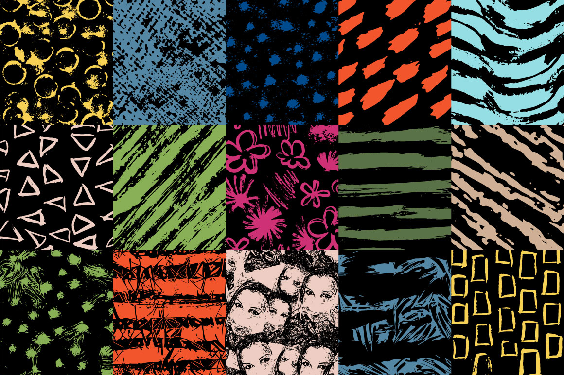 Seamless pattern color trends 2017 (17019) | Backgrounds | Design Bundles