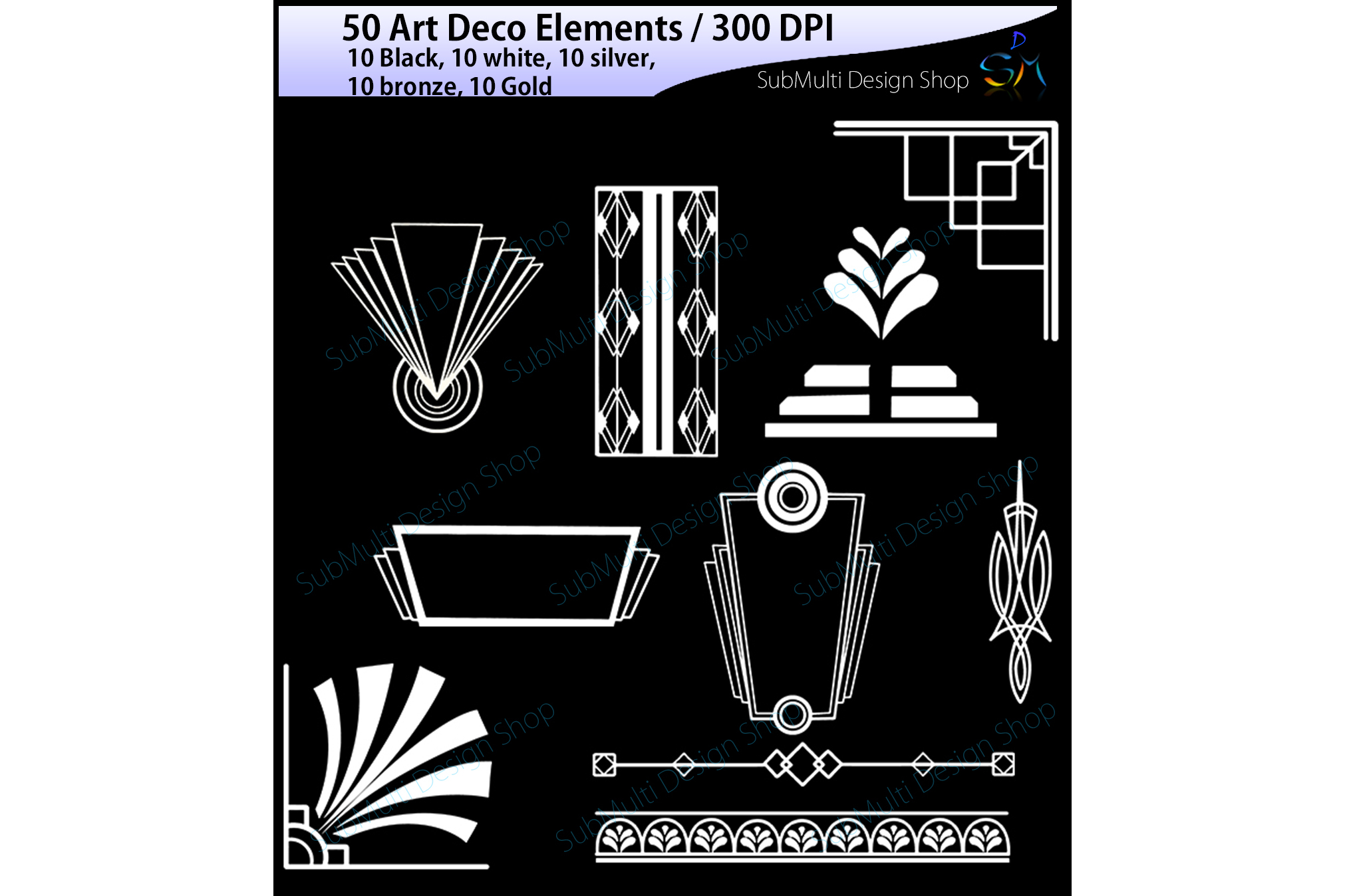 Art deco / High Quality / art deco elements / art deco element clipart ...
