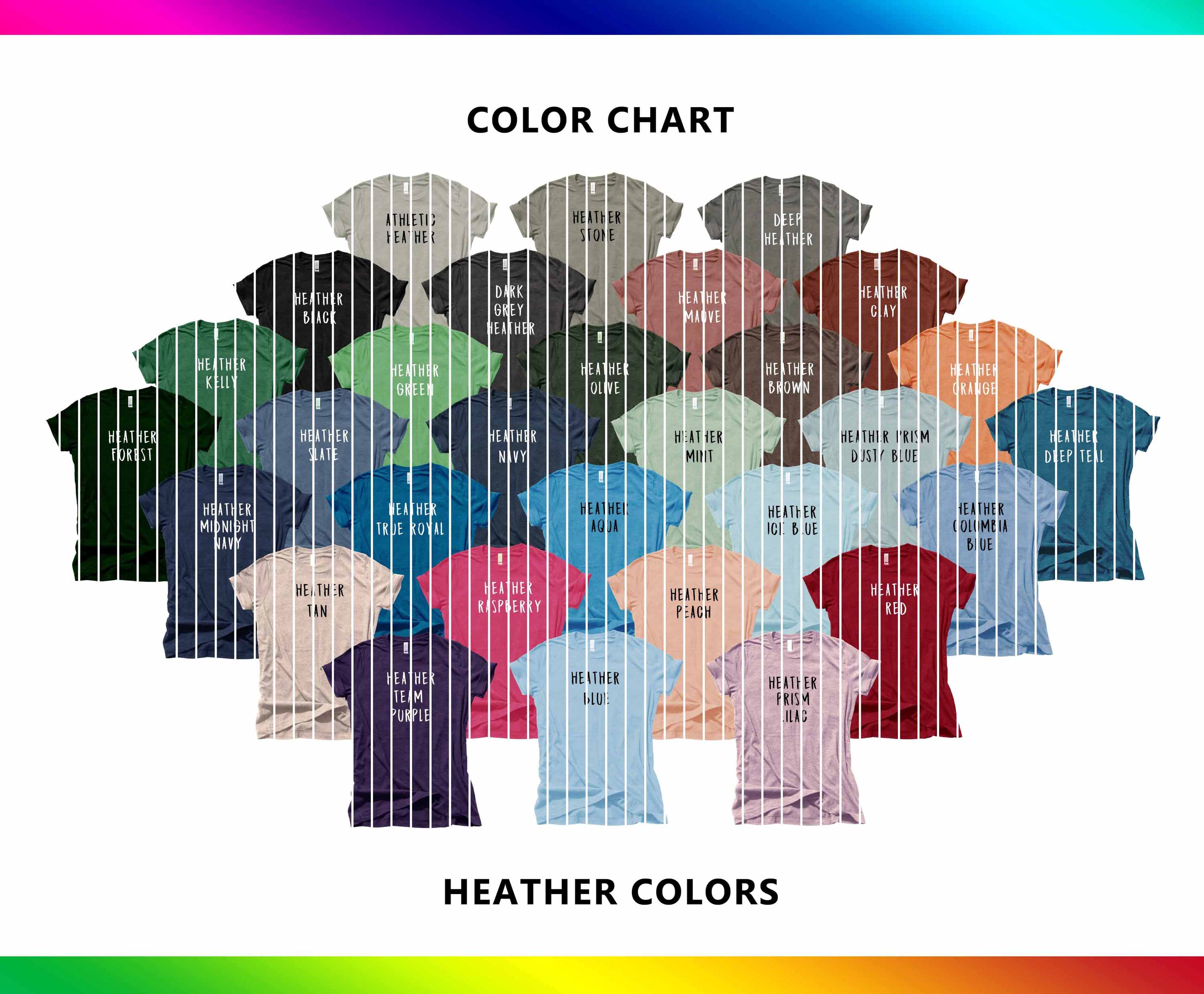 Bella Canvas 3001 Color Chart Bella Canvas 3001 Color Chart