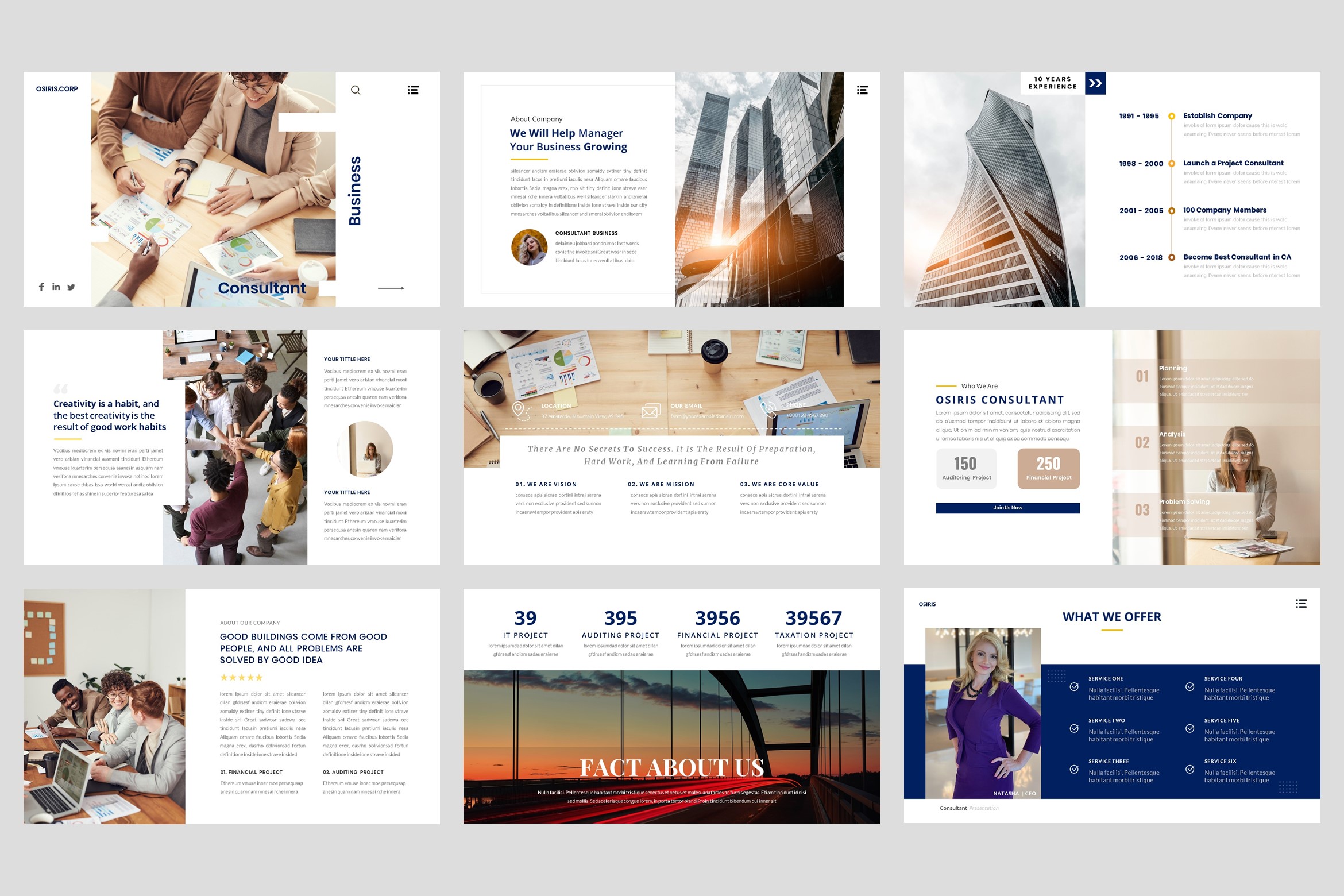 Business - Consultant Finance PowerPoint Template (445296) | Powerpoint | Design Bundles