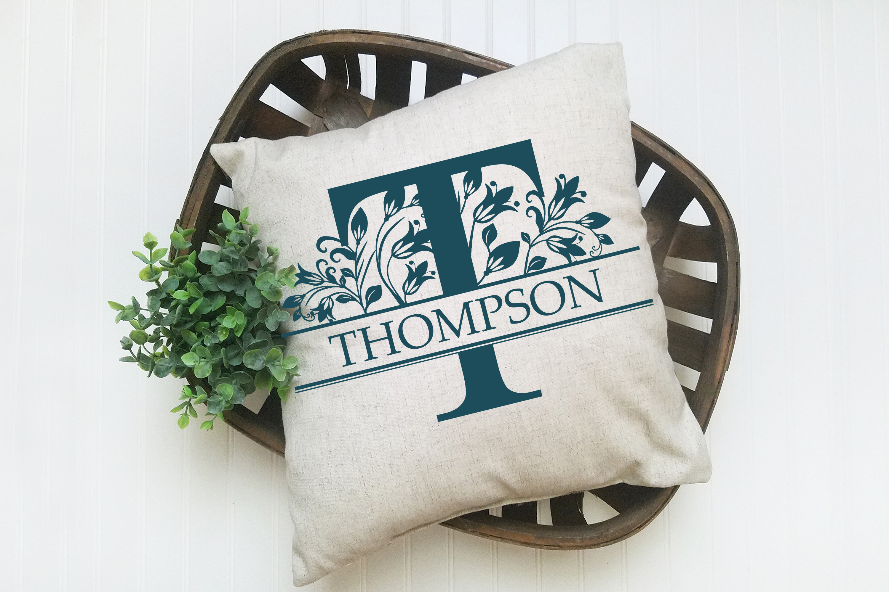 Split Monogram Letter T SVG, Letter T Monogram SVG