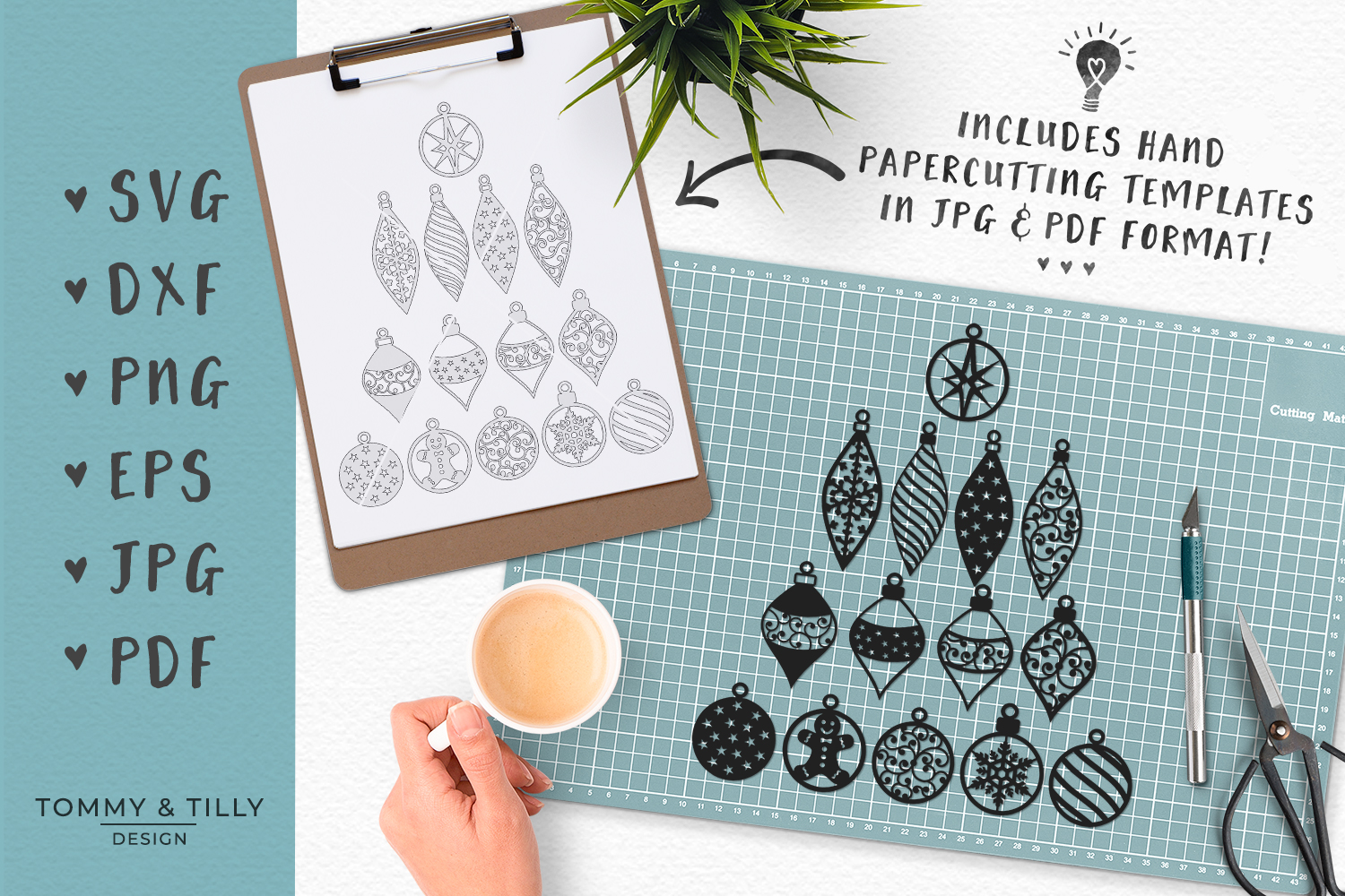 Set of Baubles - SVG EPS DXF PNG PDF JPG Cut File