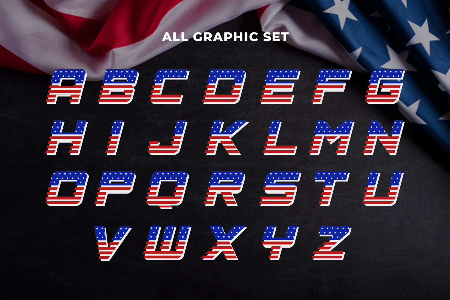 American Flag Alphabet