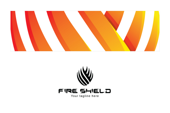 Fire Shield - Abstract Crest Stock Logo Template