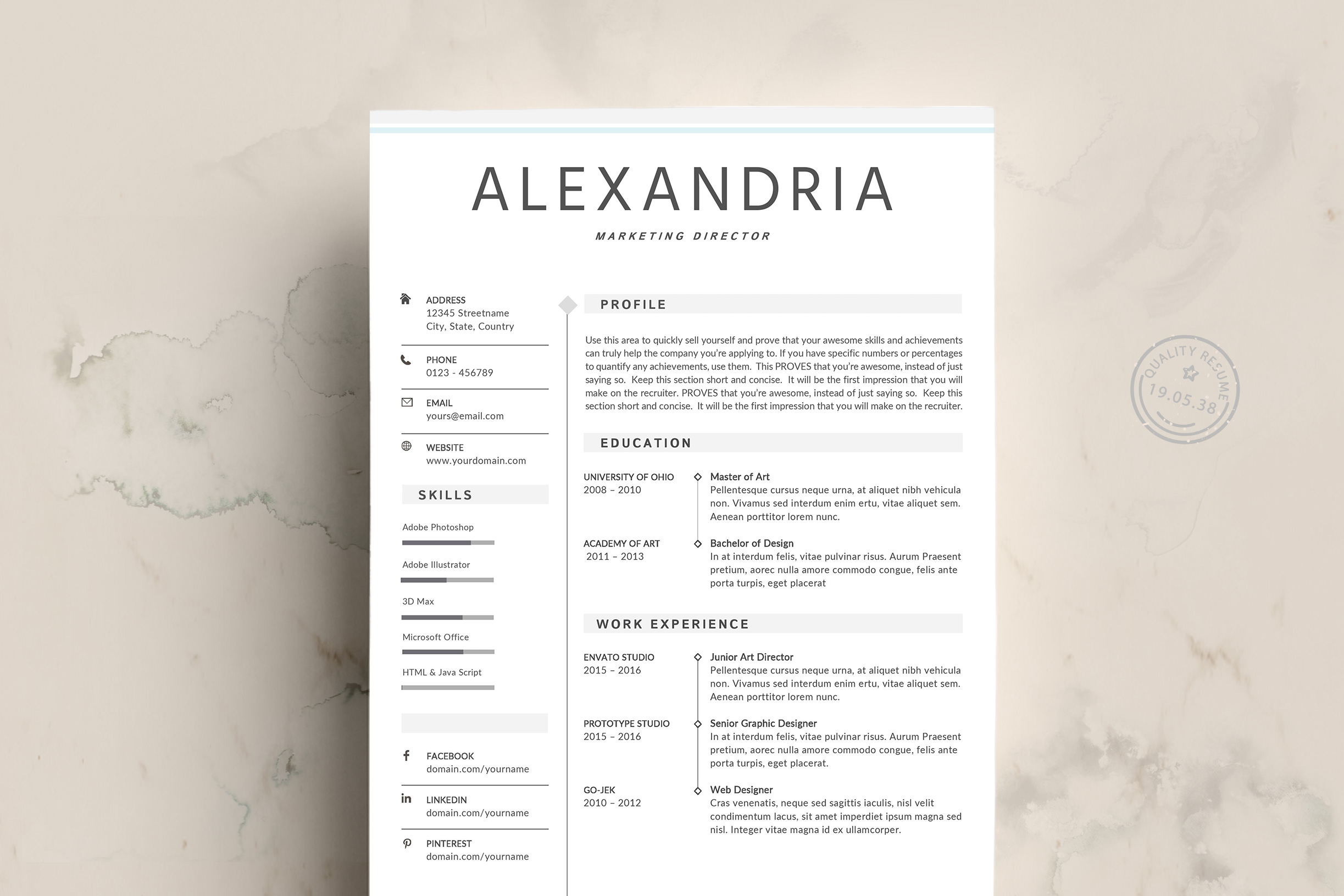 Minimalist Resume Template