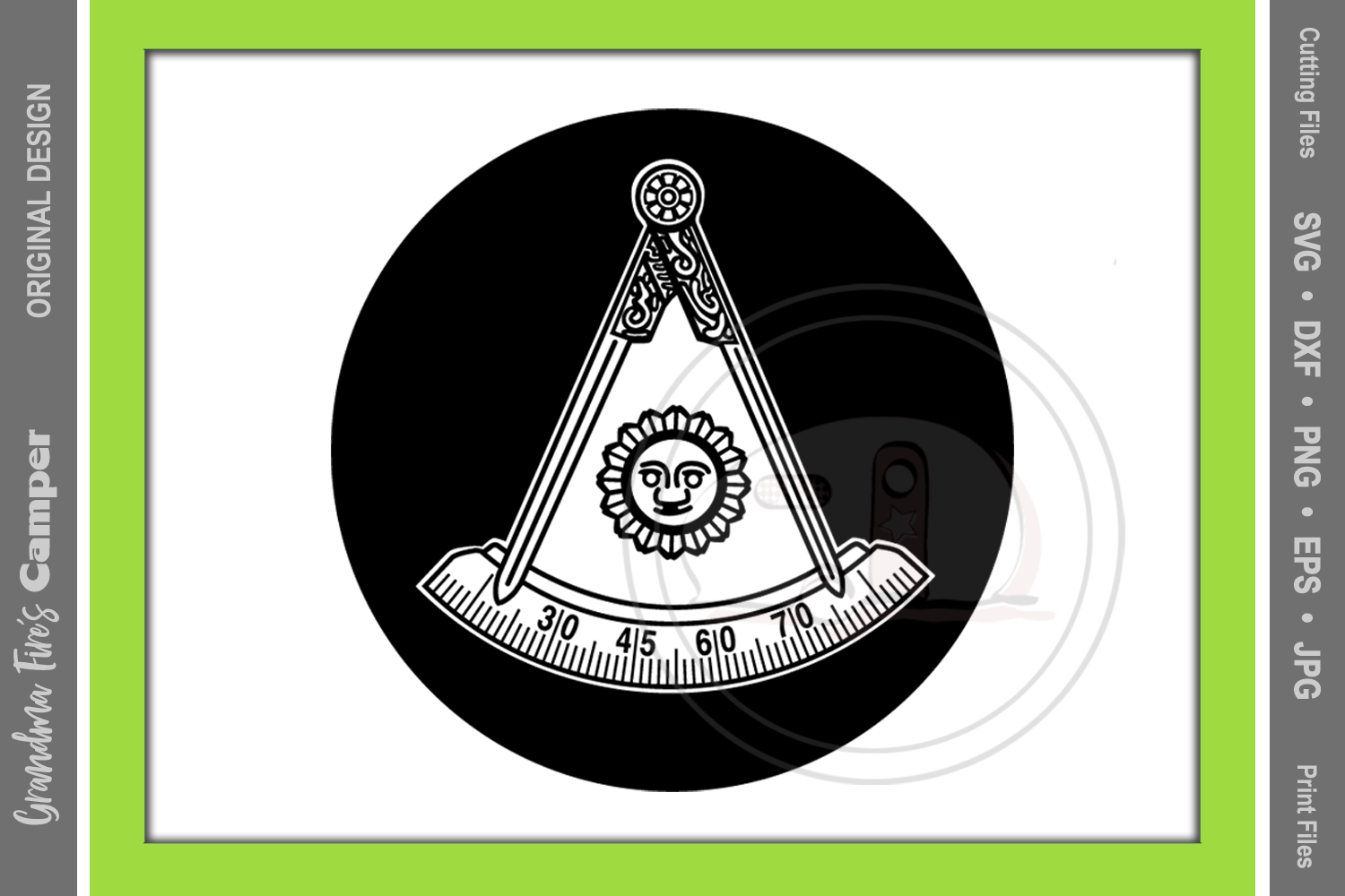 Masonic Past Master SVG Bundle, Five Framing Options