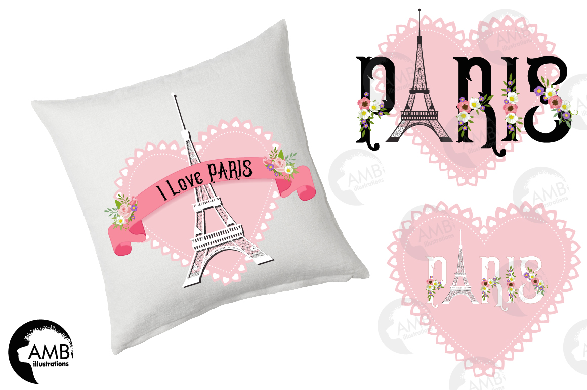 I love Paris graphics, clipart, illustration AMB-2154 (208825 ...