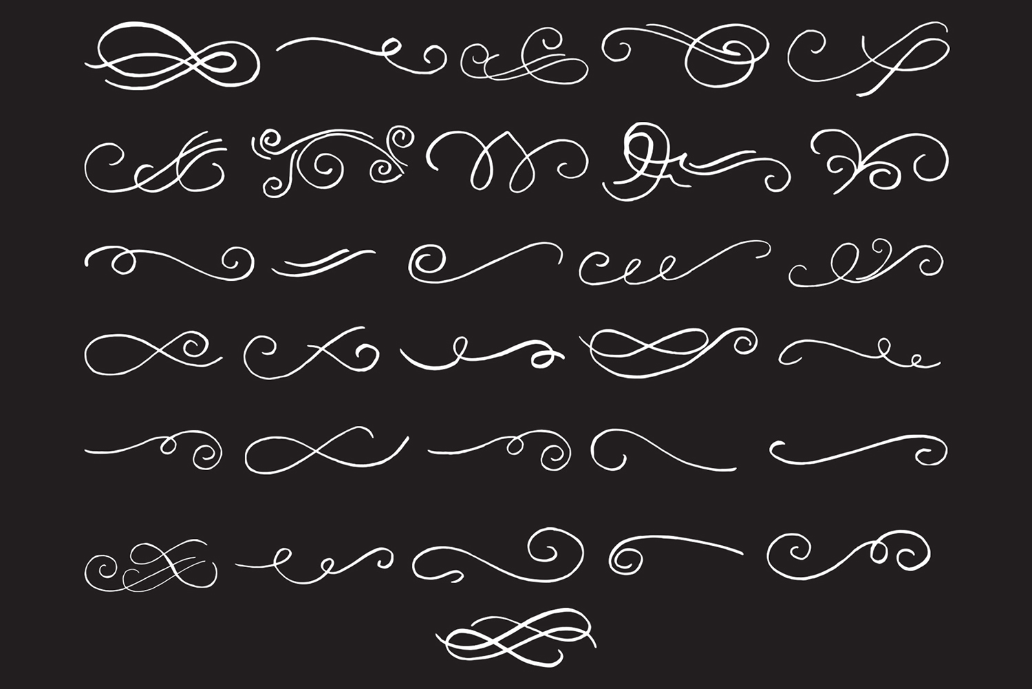 31 Hand Drawn Swoosh & Swirl Cliparts Ver. 2 (312575) | Illustrations ...