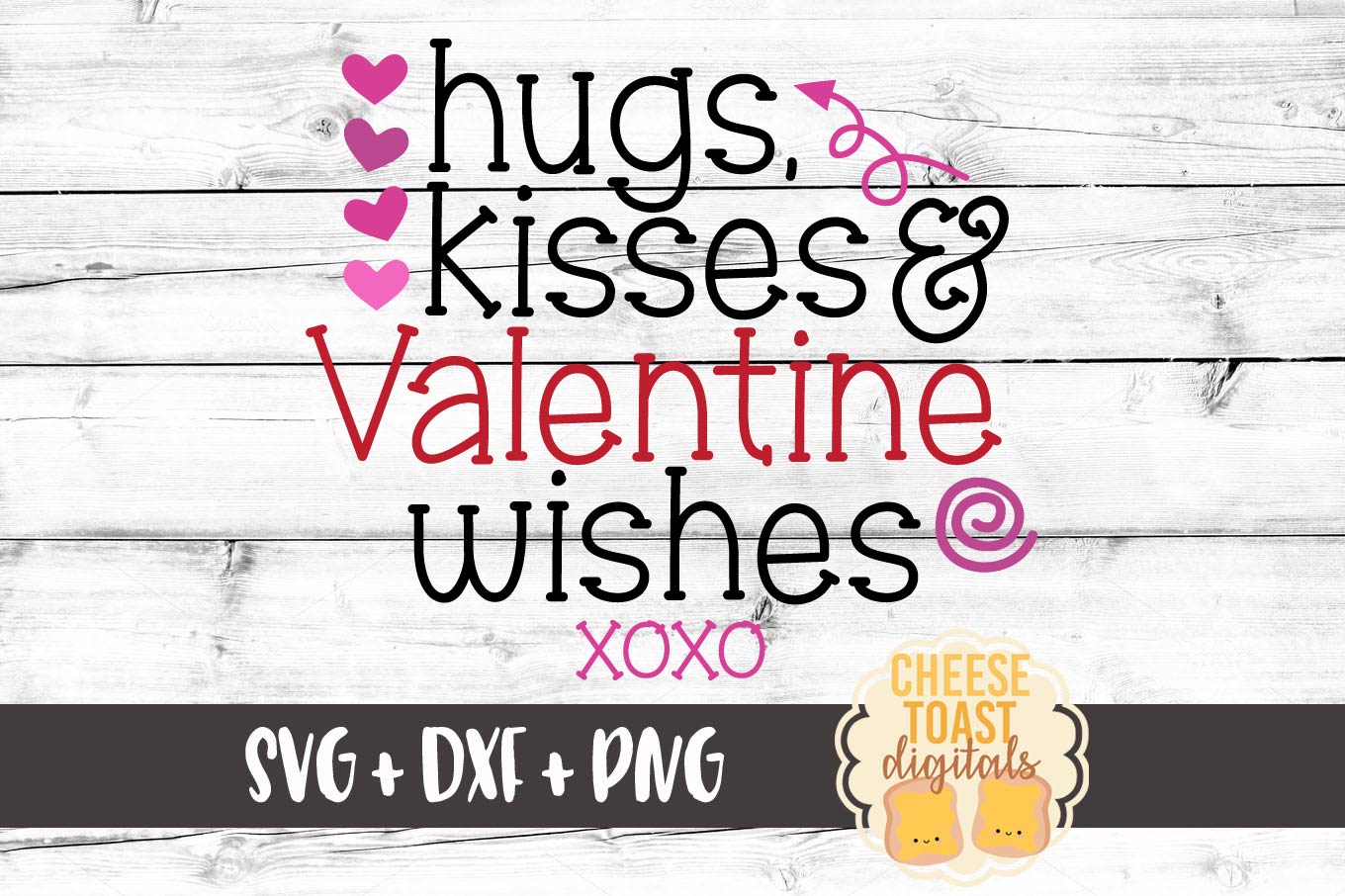 Hugs Kisses and Valentine Wishes - Valentine's Day SVG (78702) | SVGs ...