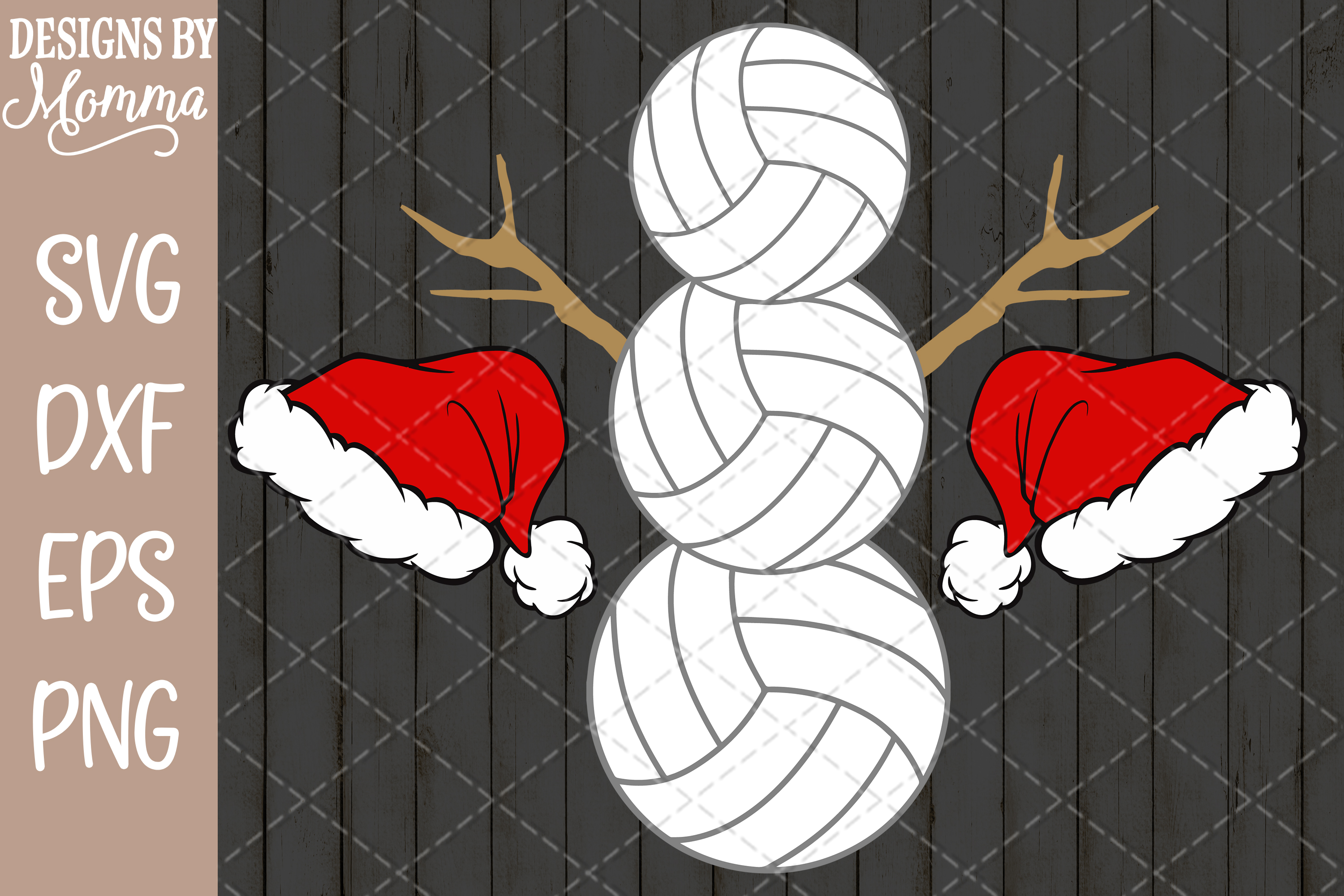 Volleyball Snowman SVG