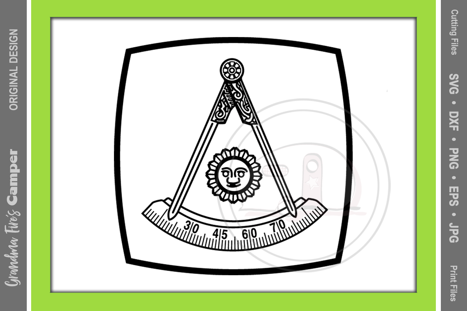 Masonic Past Master SVG Bundle, Five Framing Options
