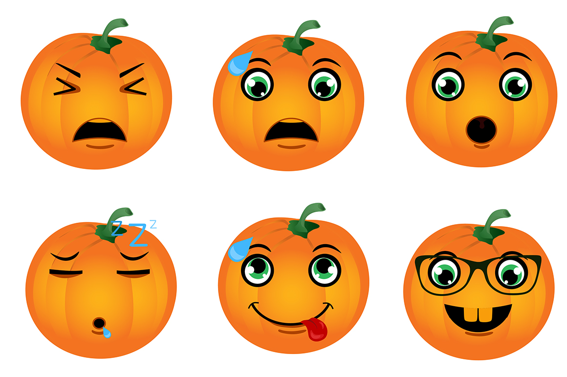 Halloween Pumpkin Emoticons