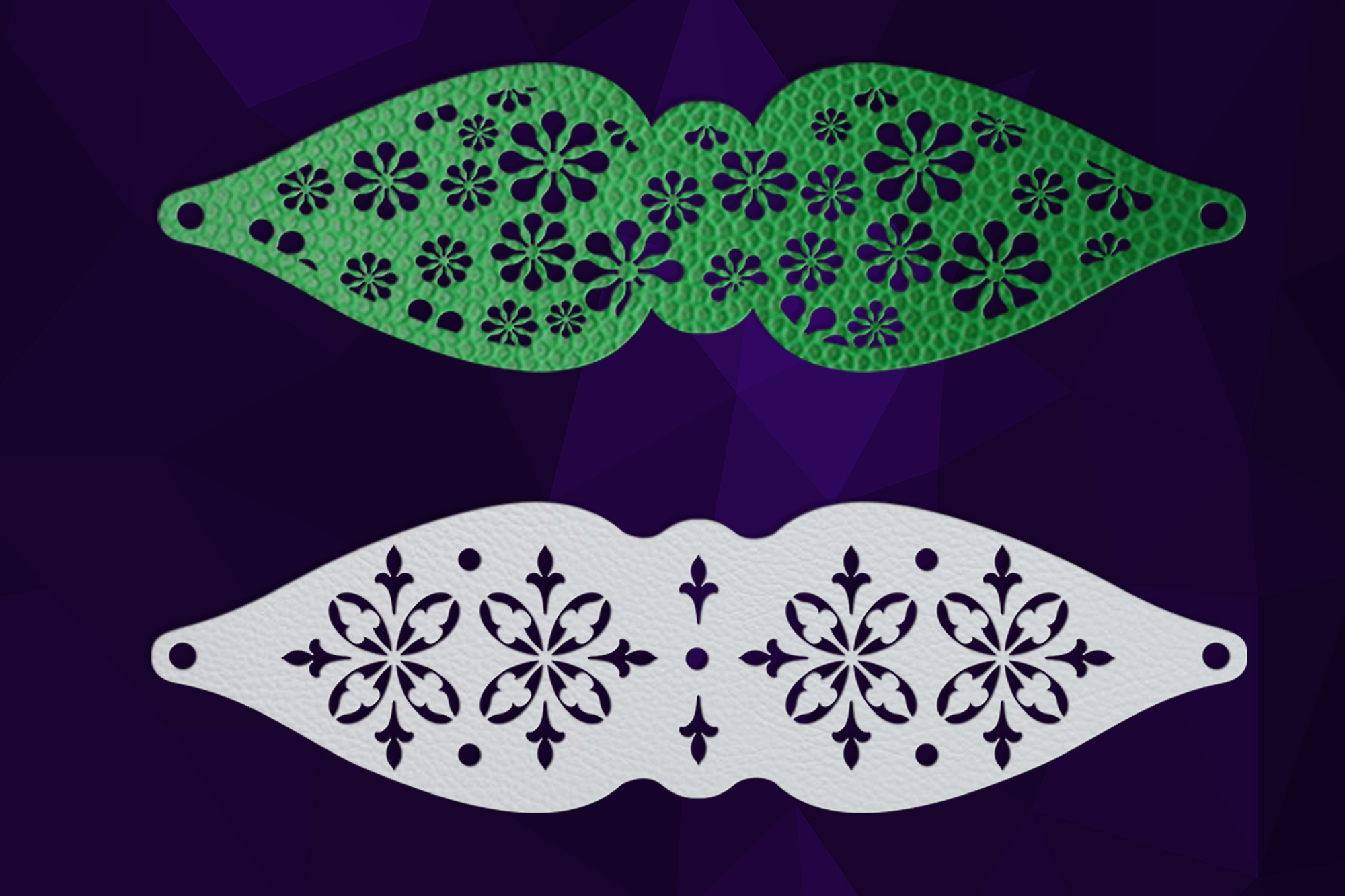 5 Leather Cuff Bracelet svg Jewelry template