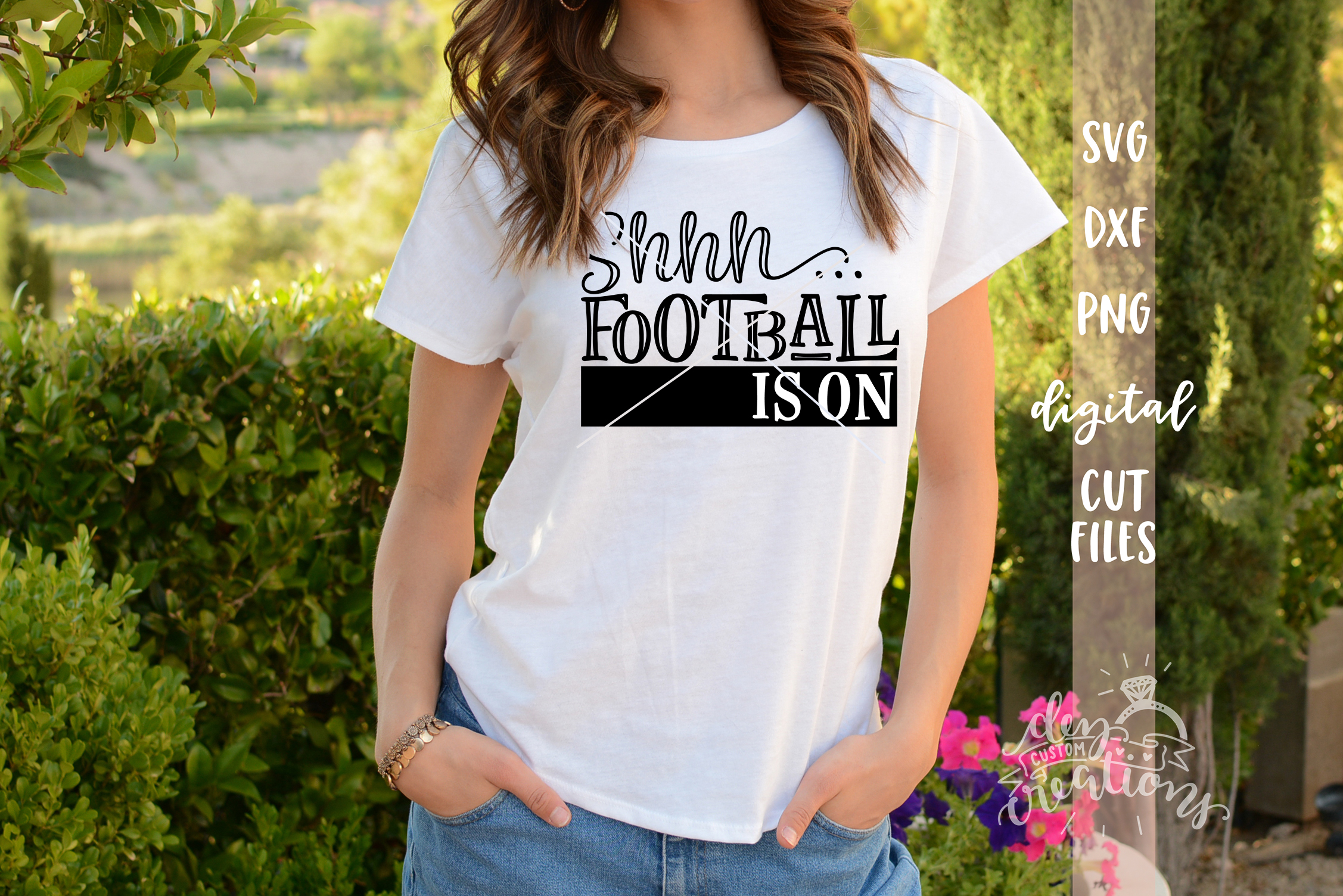 Shhh Football Is On - SVG - DXF - PNG - Cut Files (114408) | SVGs ...