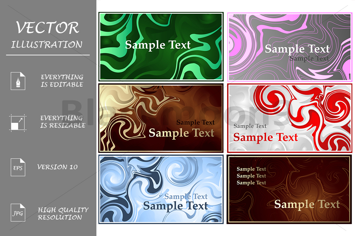 Business cards with a textured background