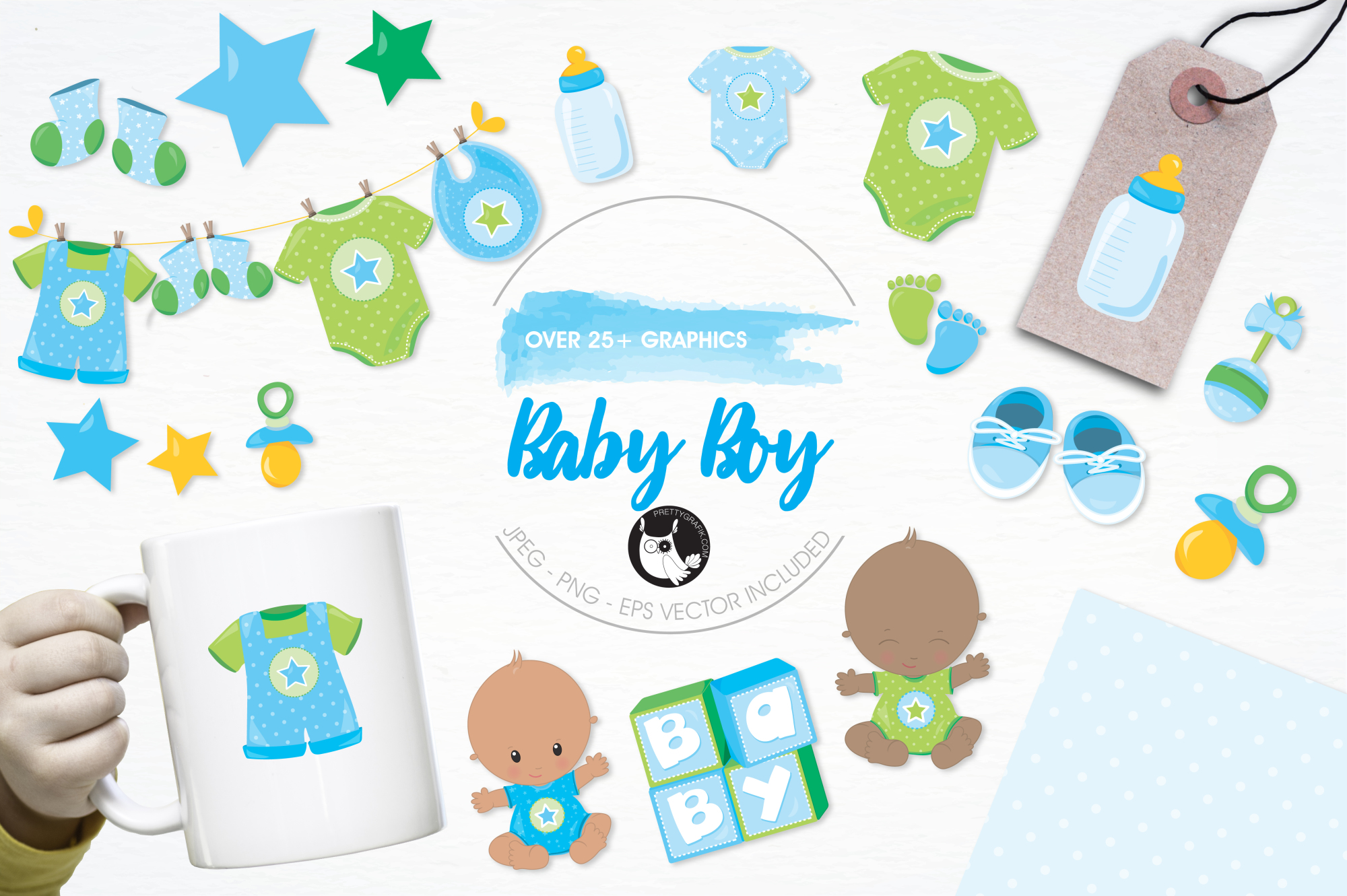 Baby Boy graphics and illustrations (14443) | Illustrations | Design ...