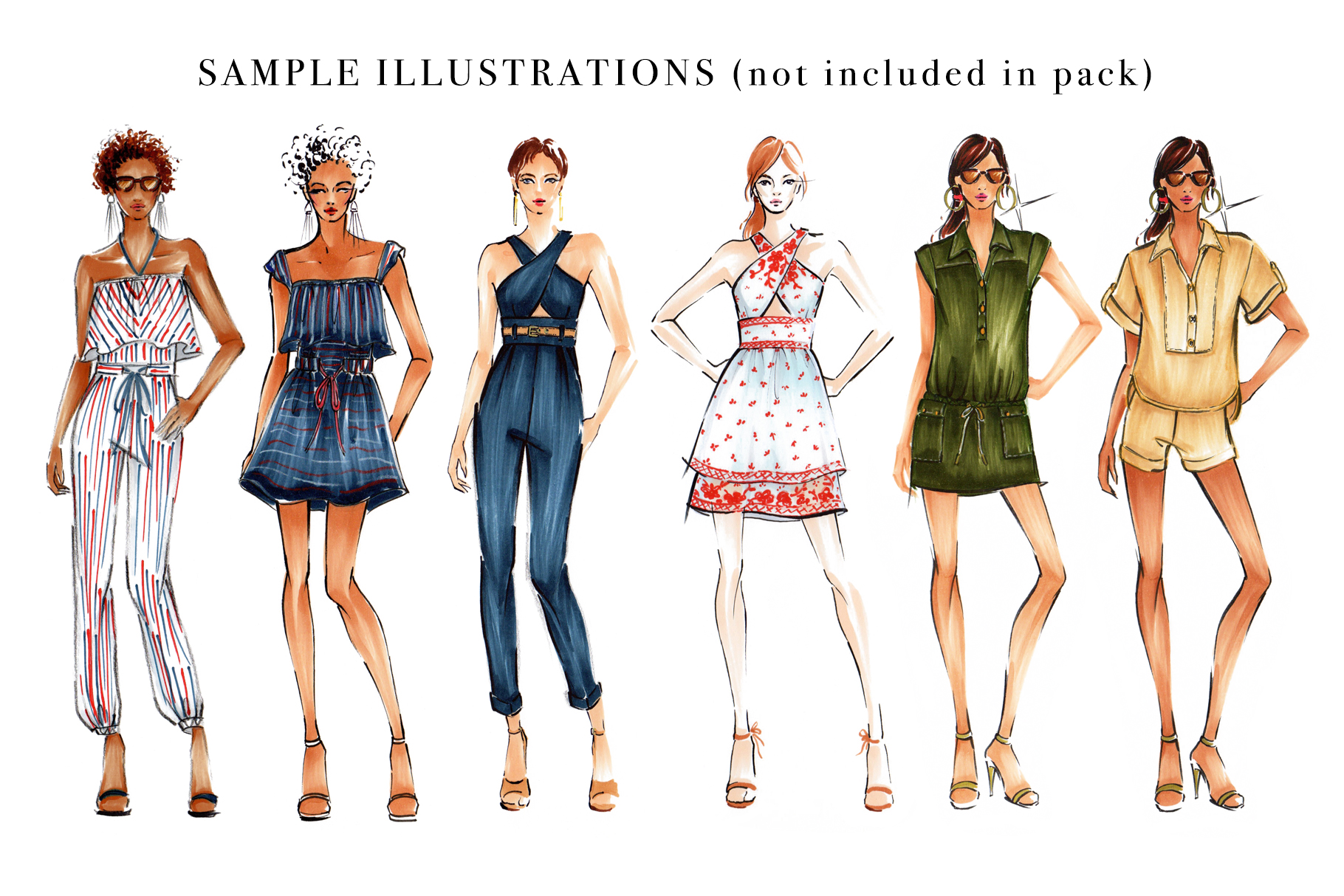 Female Figure Croquis Pack For Fashion Illustration 232341 