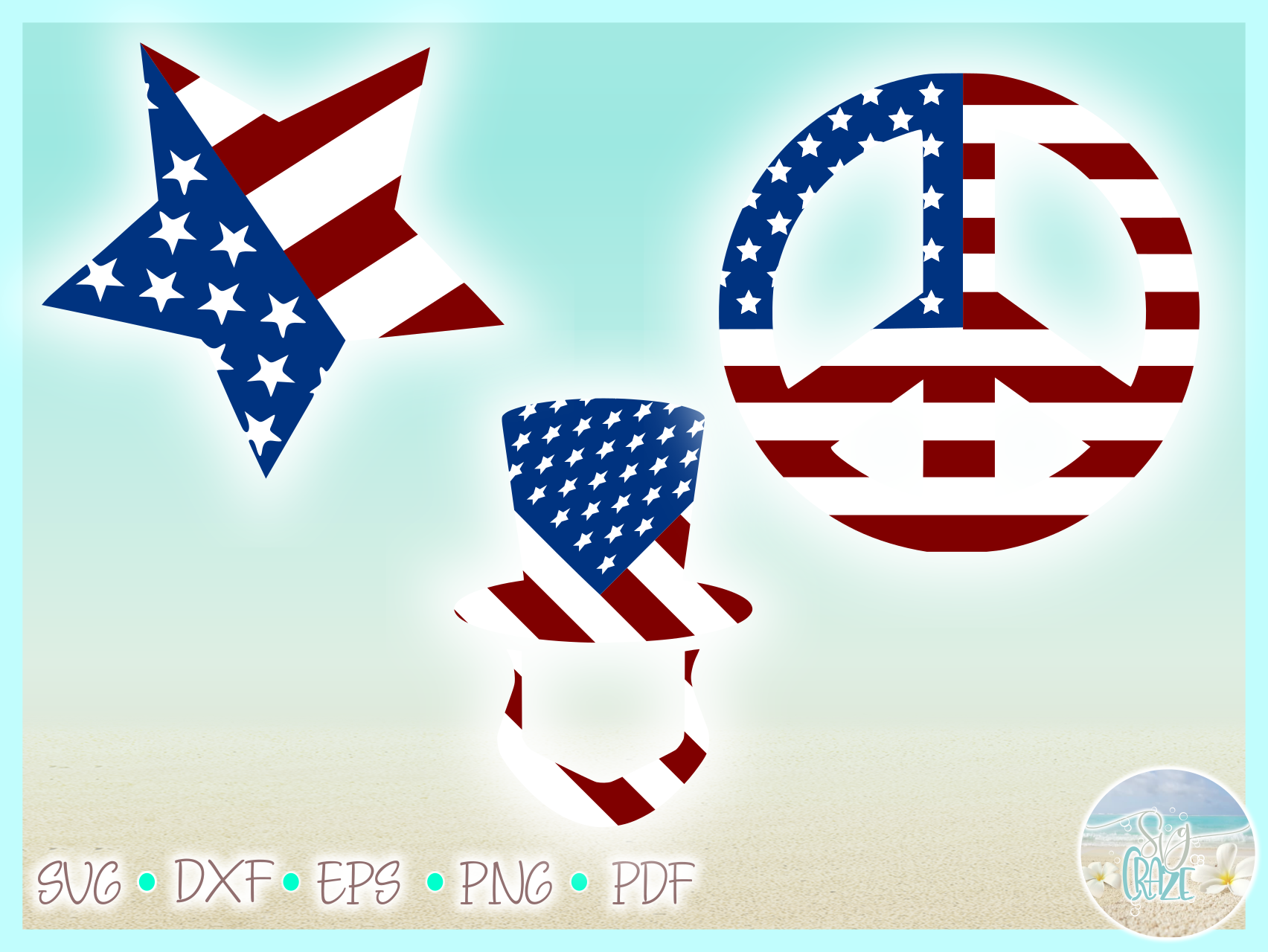 Usa Flag Shapes Bundle 16 Designs Svg Dxf Eps Png Pdf Files (210191 ...