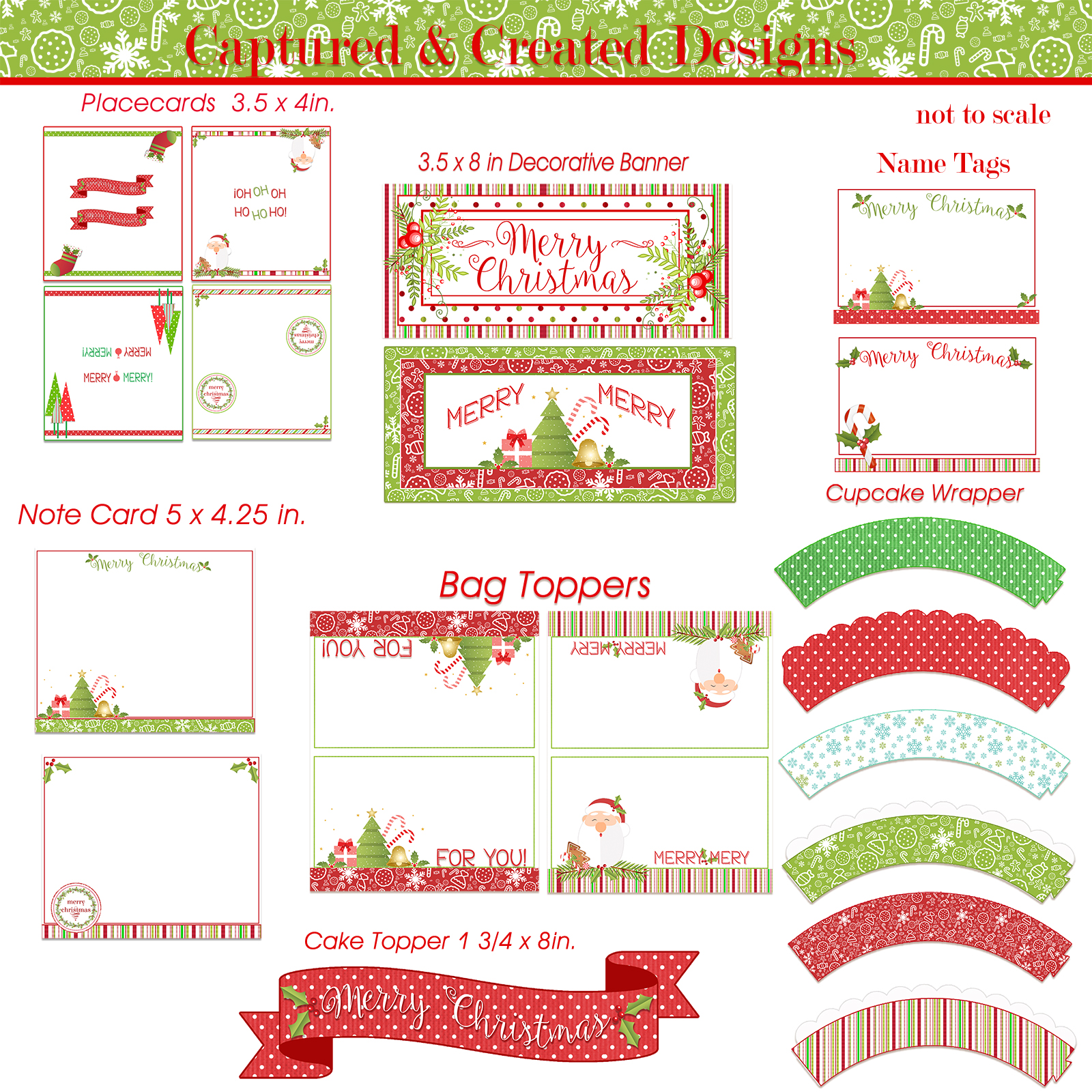 Christmas Cheer Decorations DIY Printable Party Pack